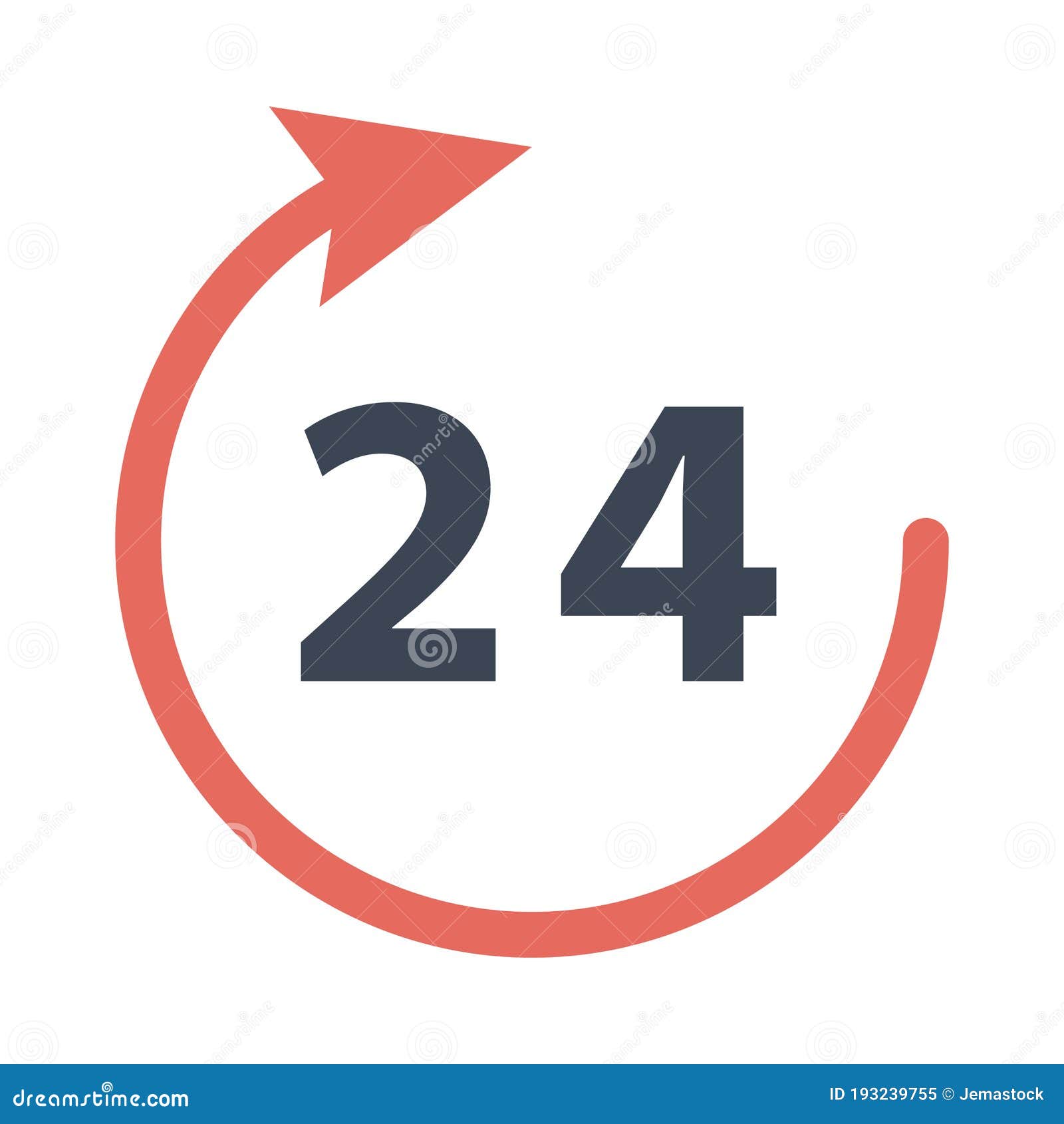 Arrow with Number 24 Signal Flat Style Stock Vector - Illustration of ...
