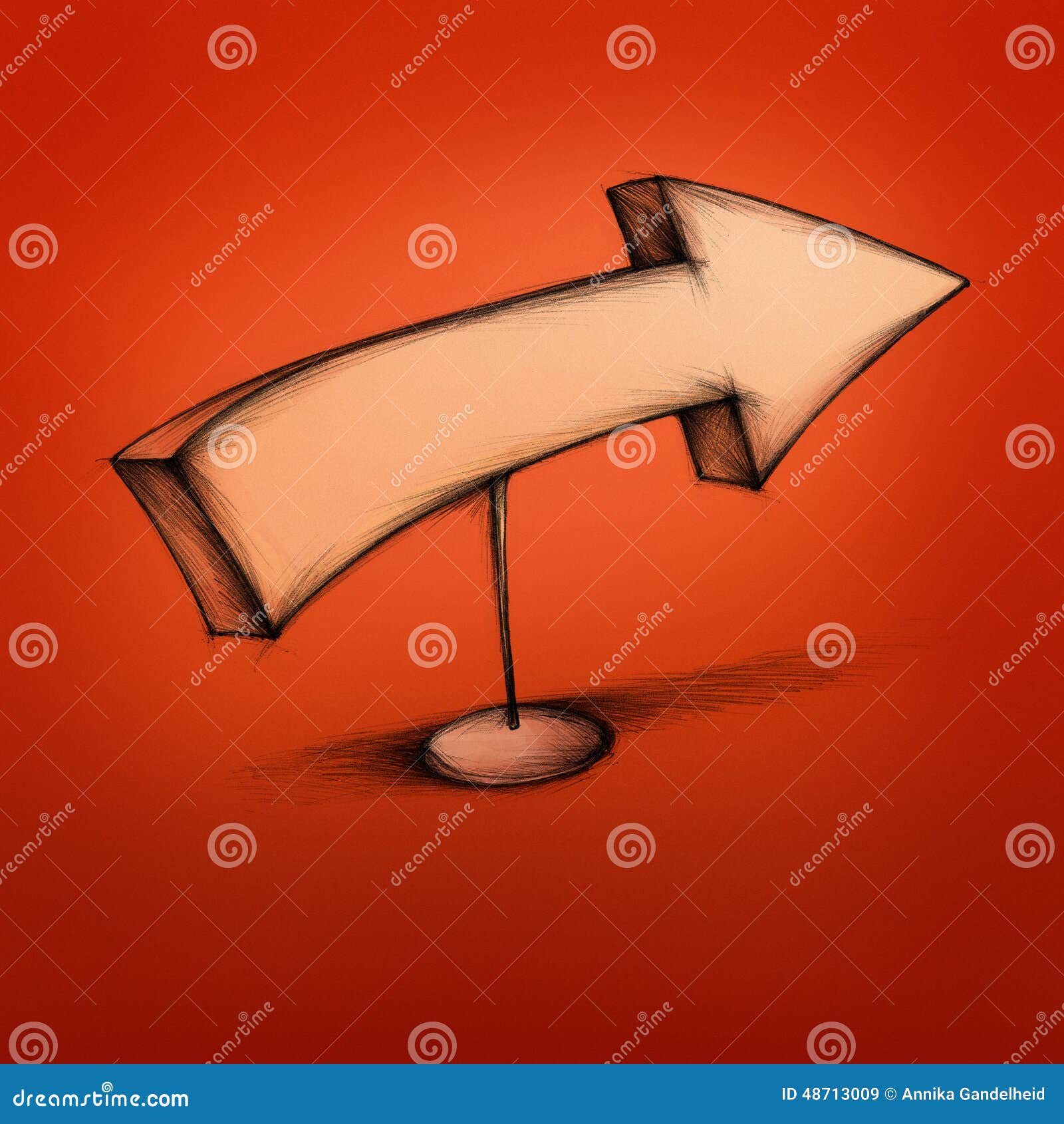 Arrow object stock illustration. Illustration of pointing - 48713009