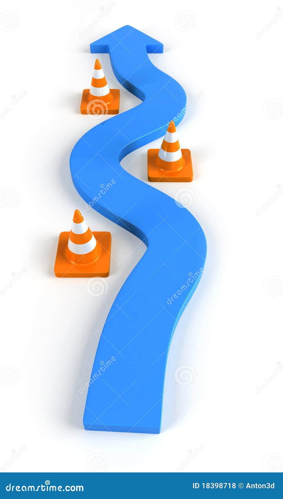 Arrow and obstacles stock illustration. Illustration of obstacle - 18398718
