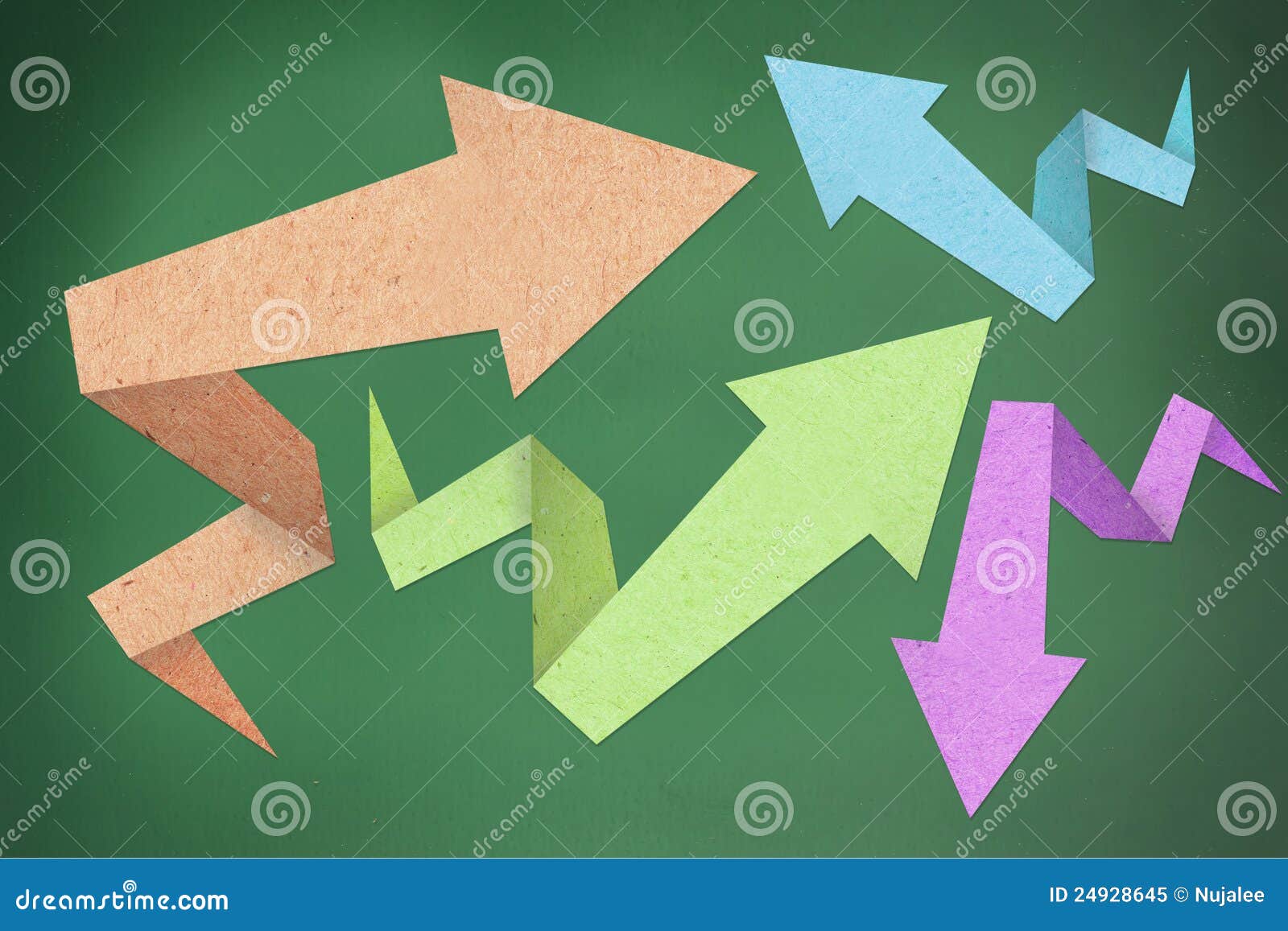 Arrow Origami Paper Texture Style Stock Illustration - Illustration of ...