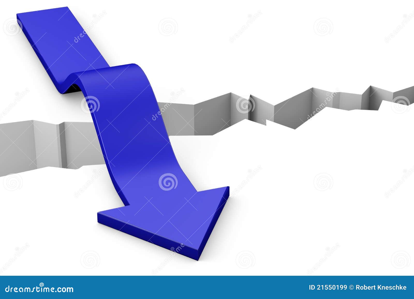 Arrow over gap stock illustration. Illustration of chasm - 21550199
