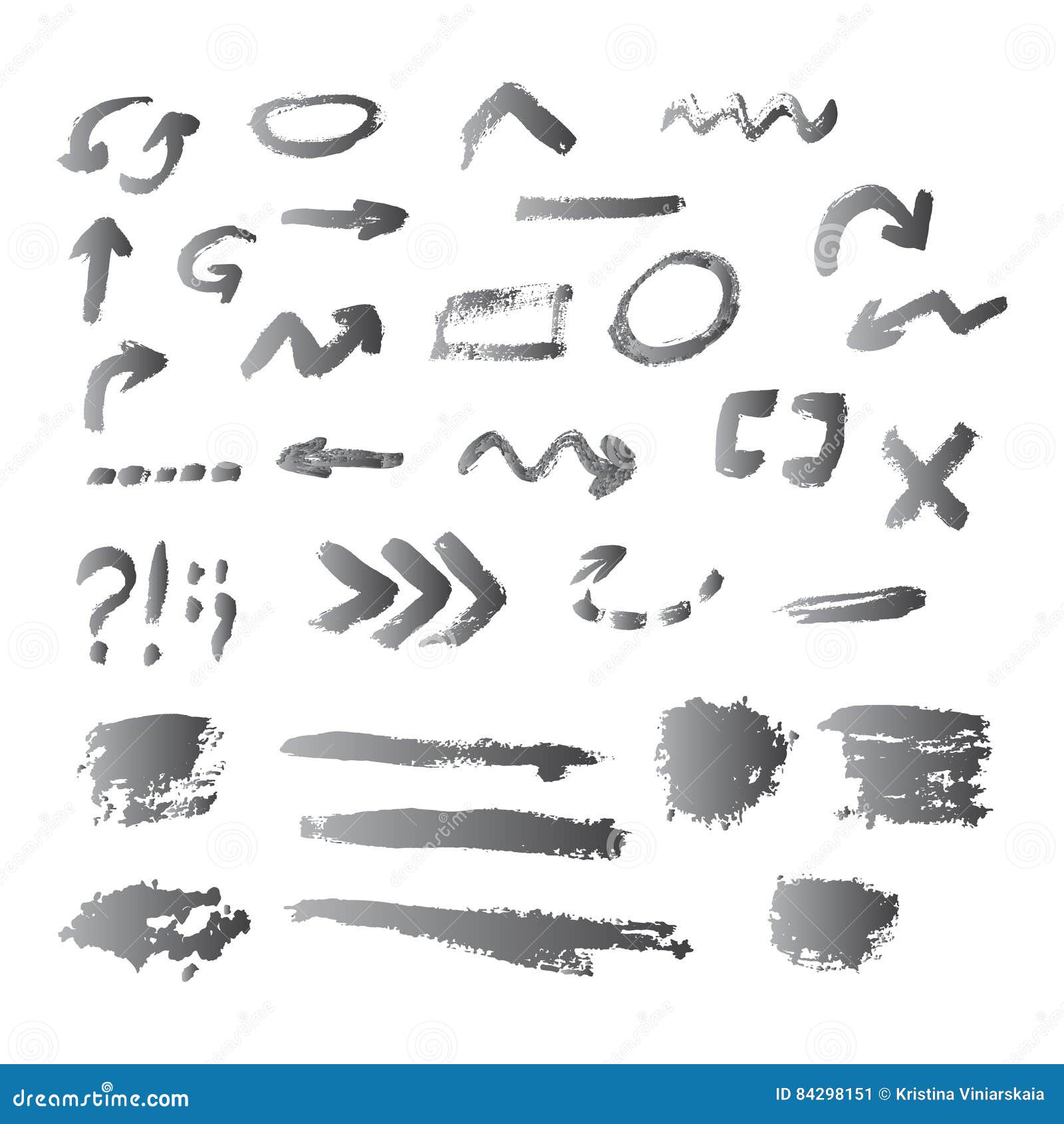 ARROW PAINTED BRUSH, HAND DRAWING Stock Vector - Illustration of rough ...