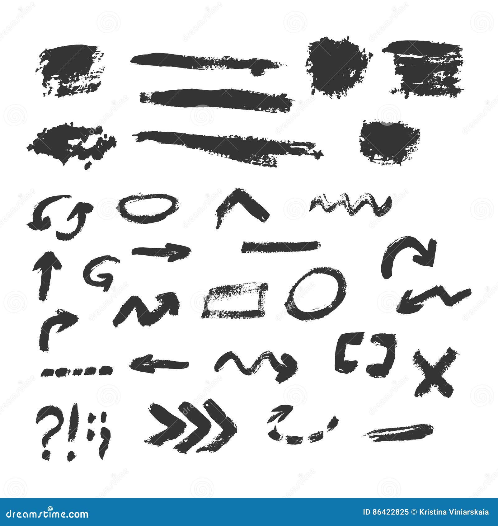 ARROW PAINTED BRUSH, HAND DRAWING Stock Vector - Illustration of ...