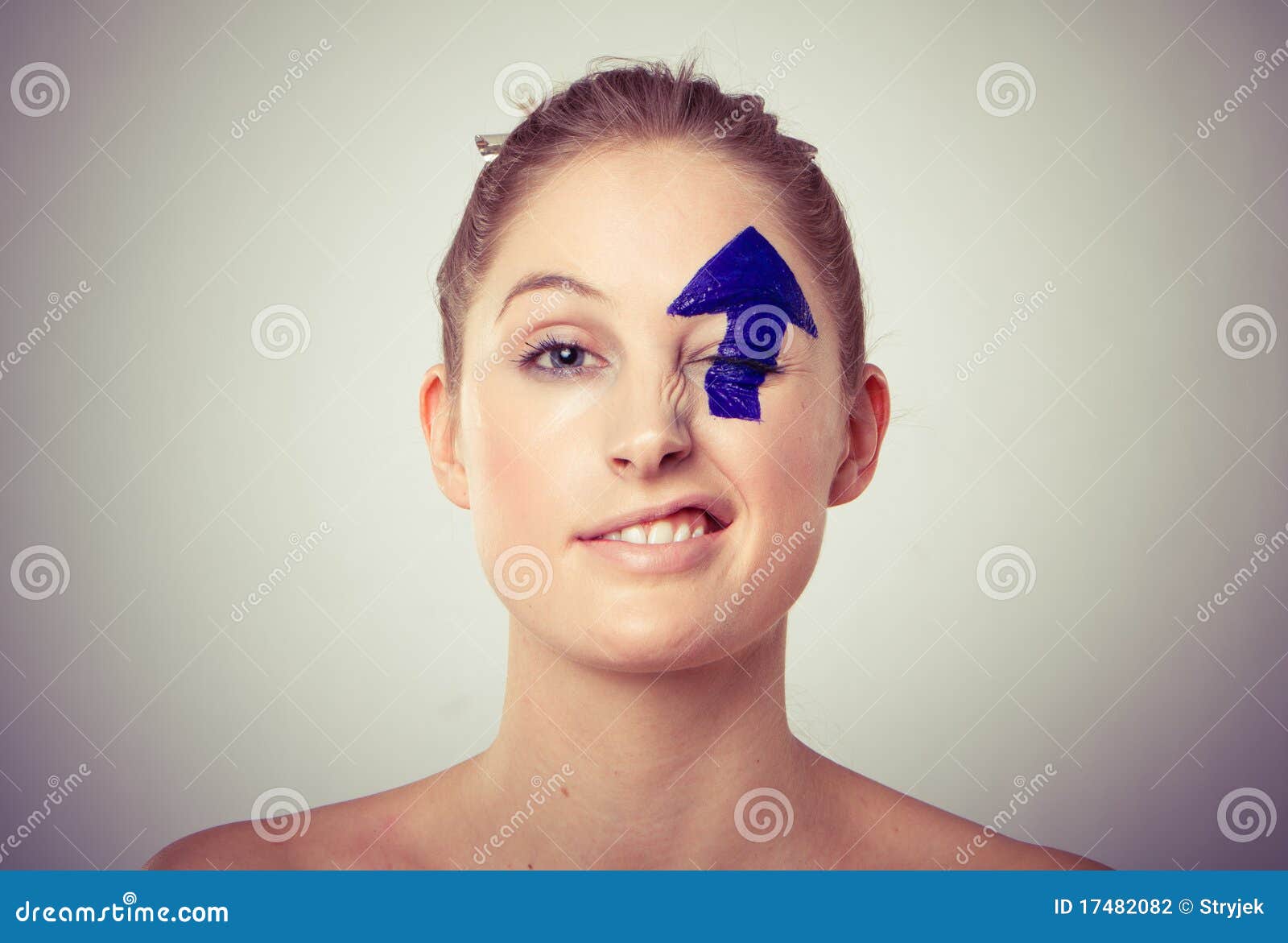 Arrow painted over eye stock photo. Image of closeup - 17482082