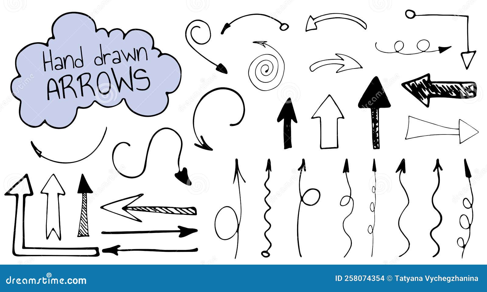 Arrow paints collection stock vector. Illustration of vector - 258074354