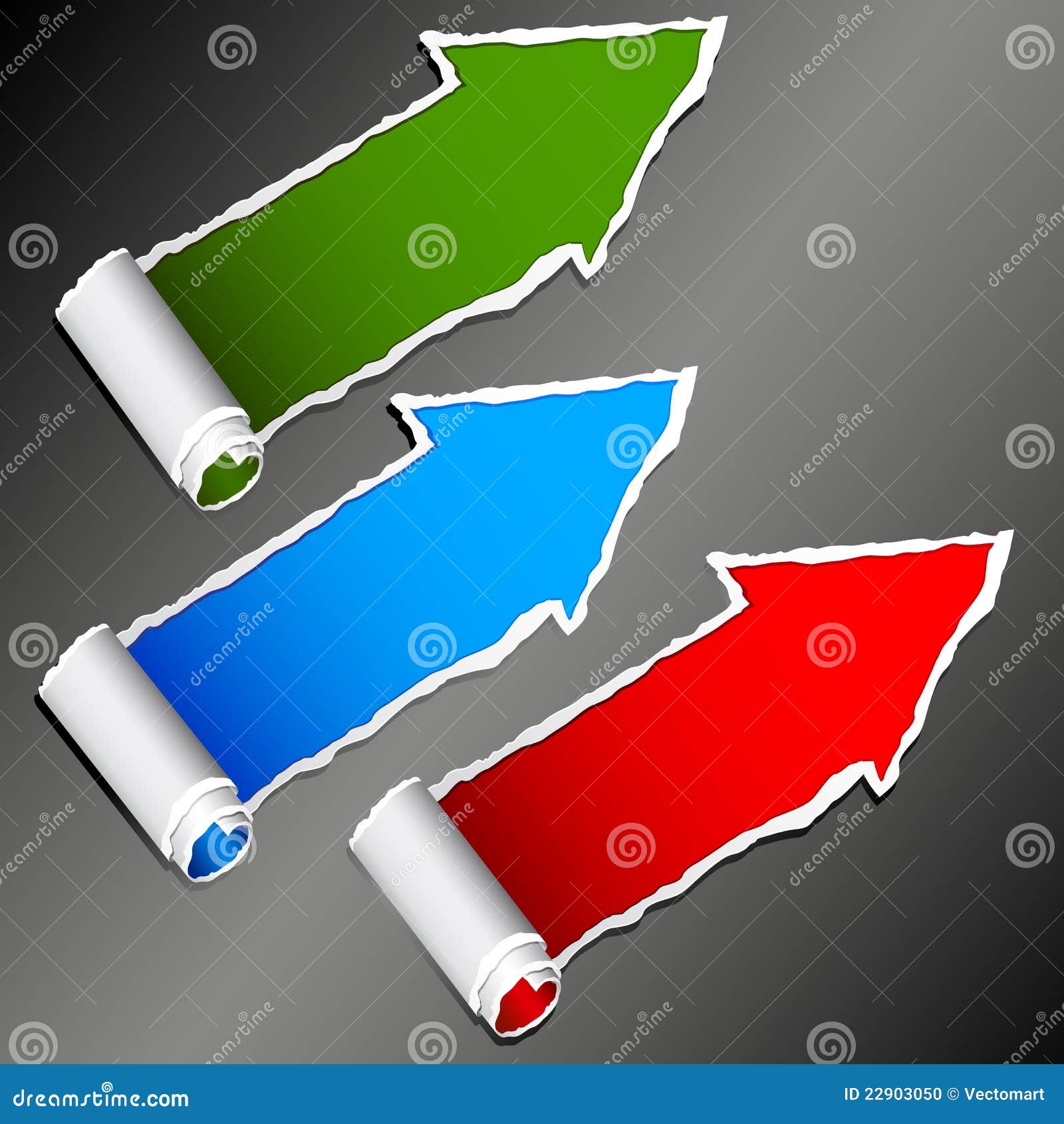 Arrow in Paper stock vector. Illustration of message - 22903050