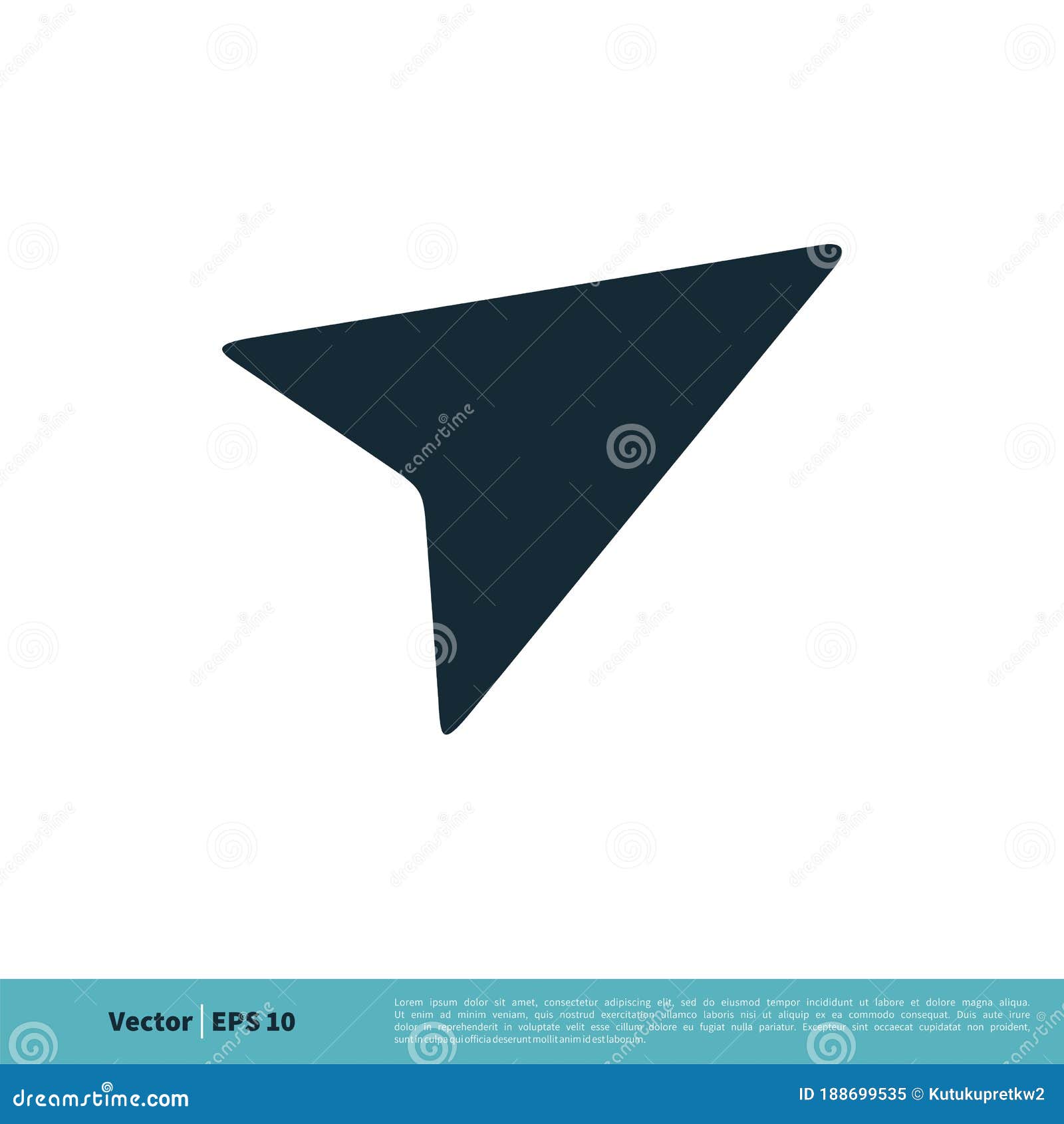 Arrow Paper Plane Icon Vector Logo Template Illustration Design. Vector ...