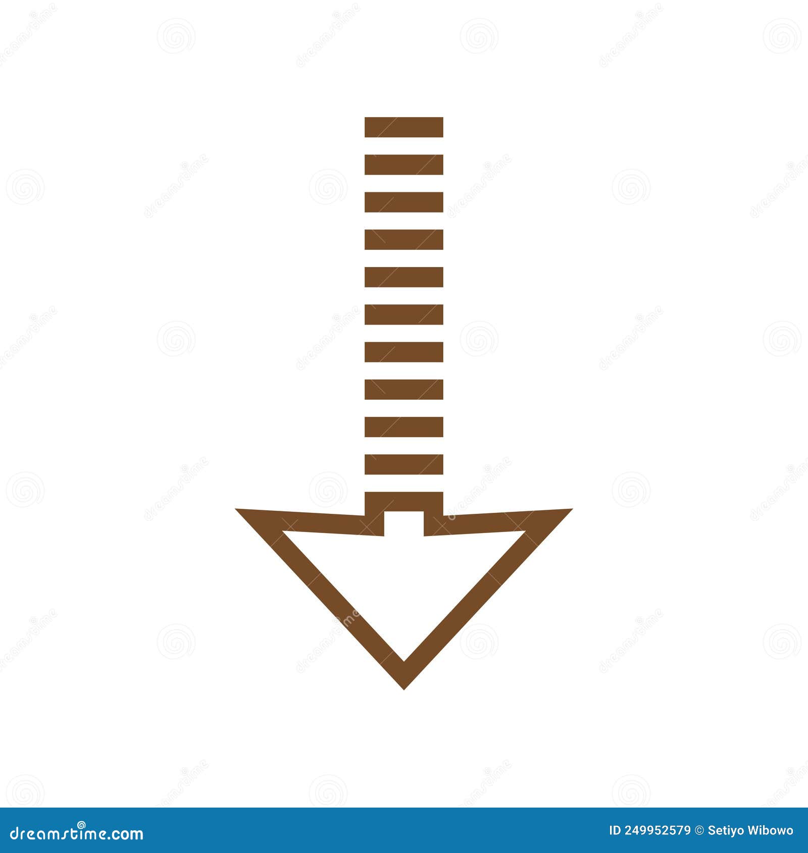 Arrow Part Down Vector Icon Logo Background Stock Vector - Illustration ...