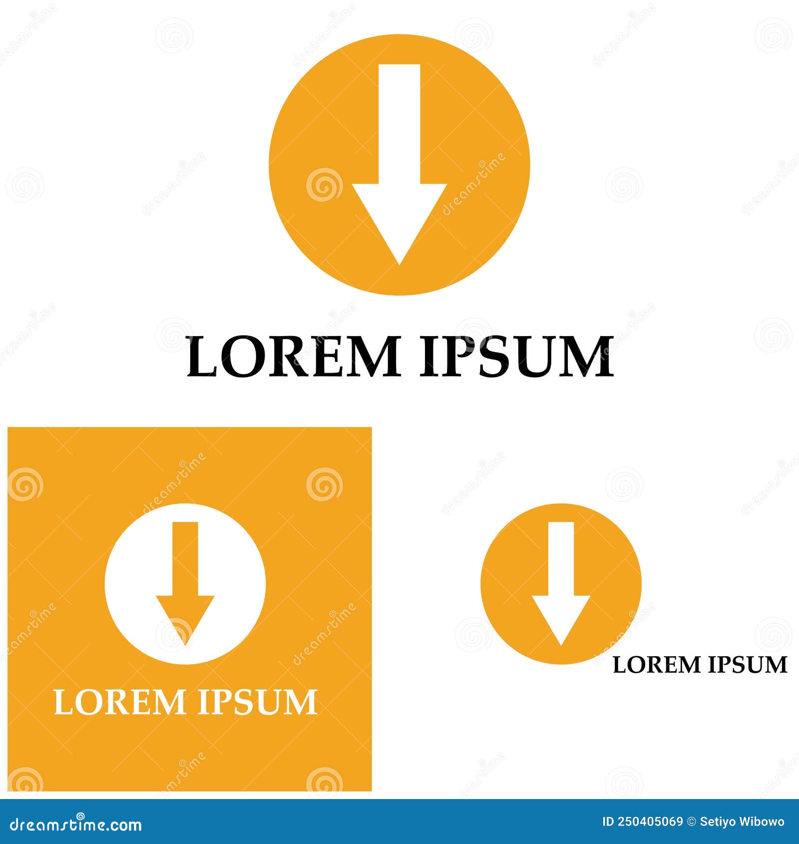 Arrow Part Down Vector Icon Logo Background Stock Vector - Illustration ...