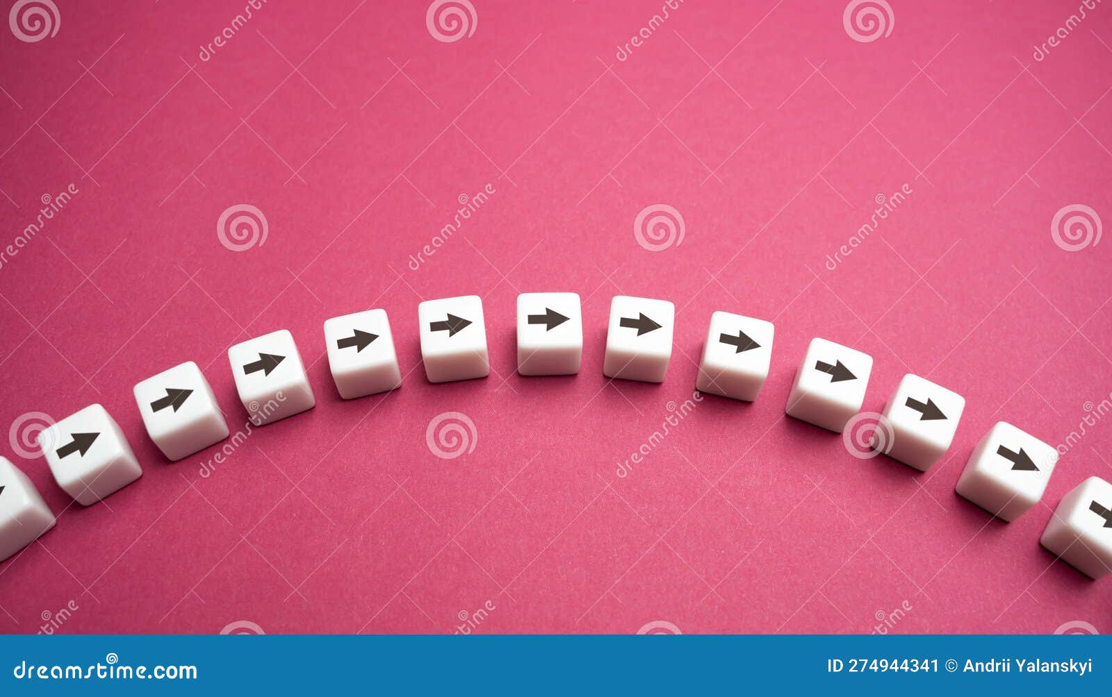 Arrow Path. Story Arc. Movement in One Direction. Sequential Chain of ...