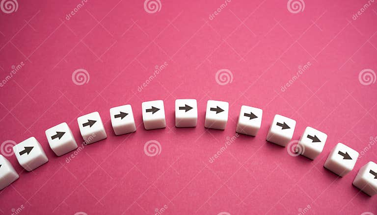 Arrow Path. Story Arc. Movement in One Direction. Sequential Chain of ...