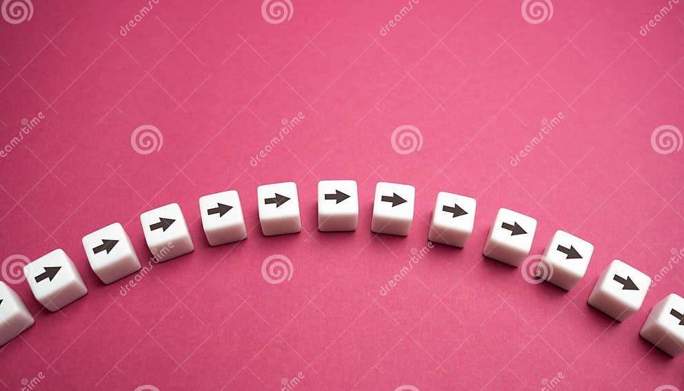 Arrow Path. Story Arc. Movement in One Direction. Sequential Chain of ...