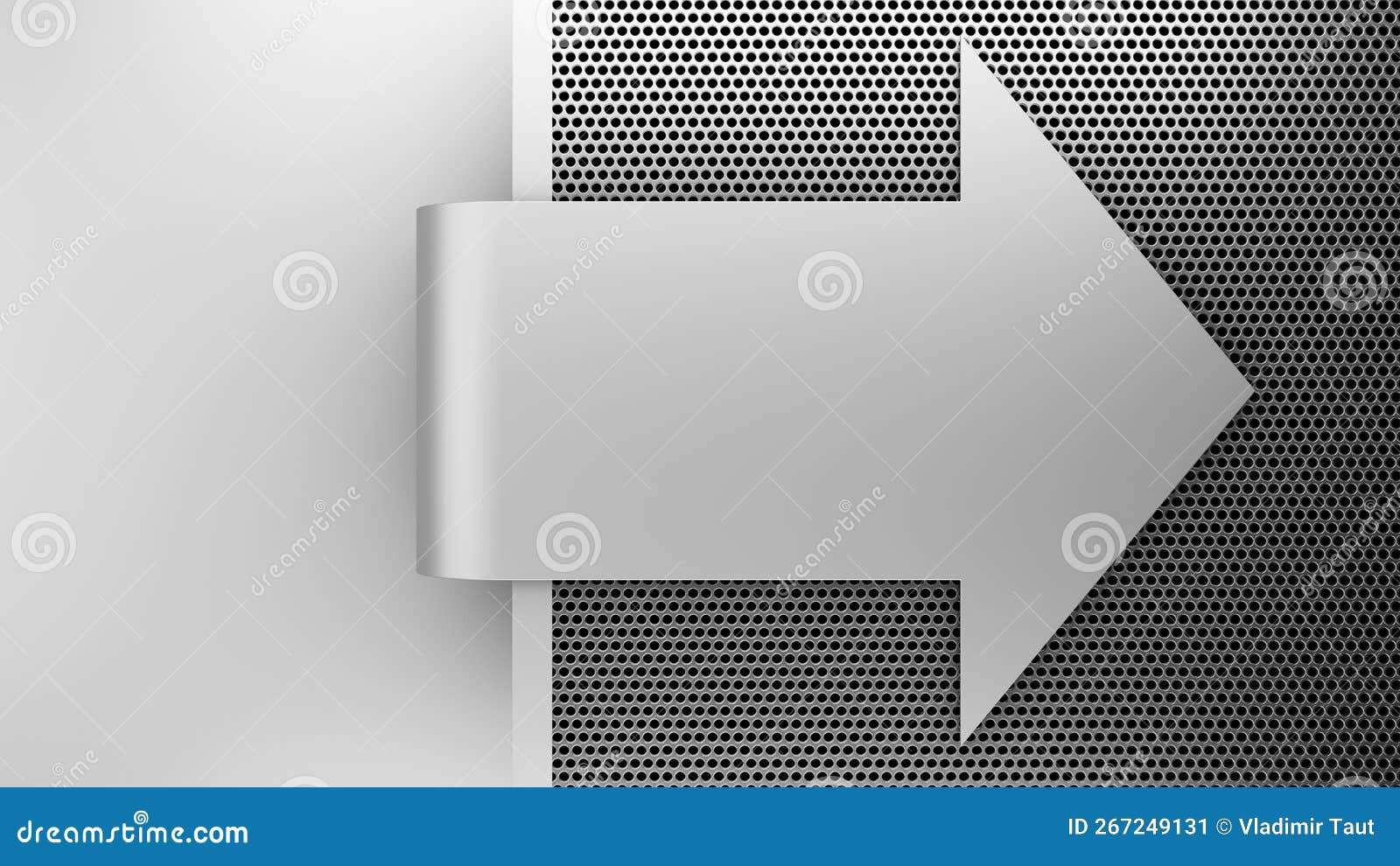 Arrow Pattern Silver Metal Background. 3d Rendering Stock Illustration ...