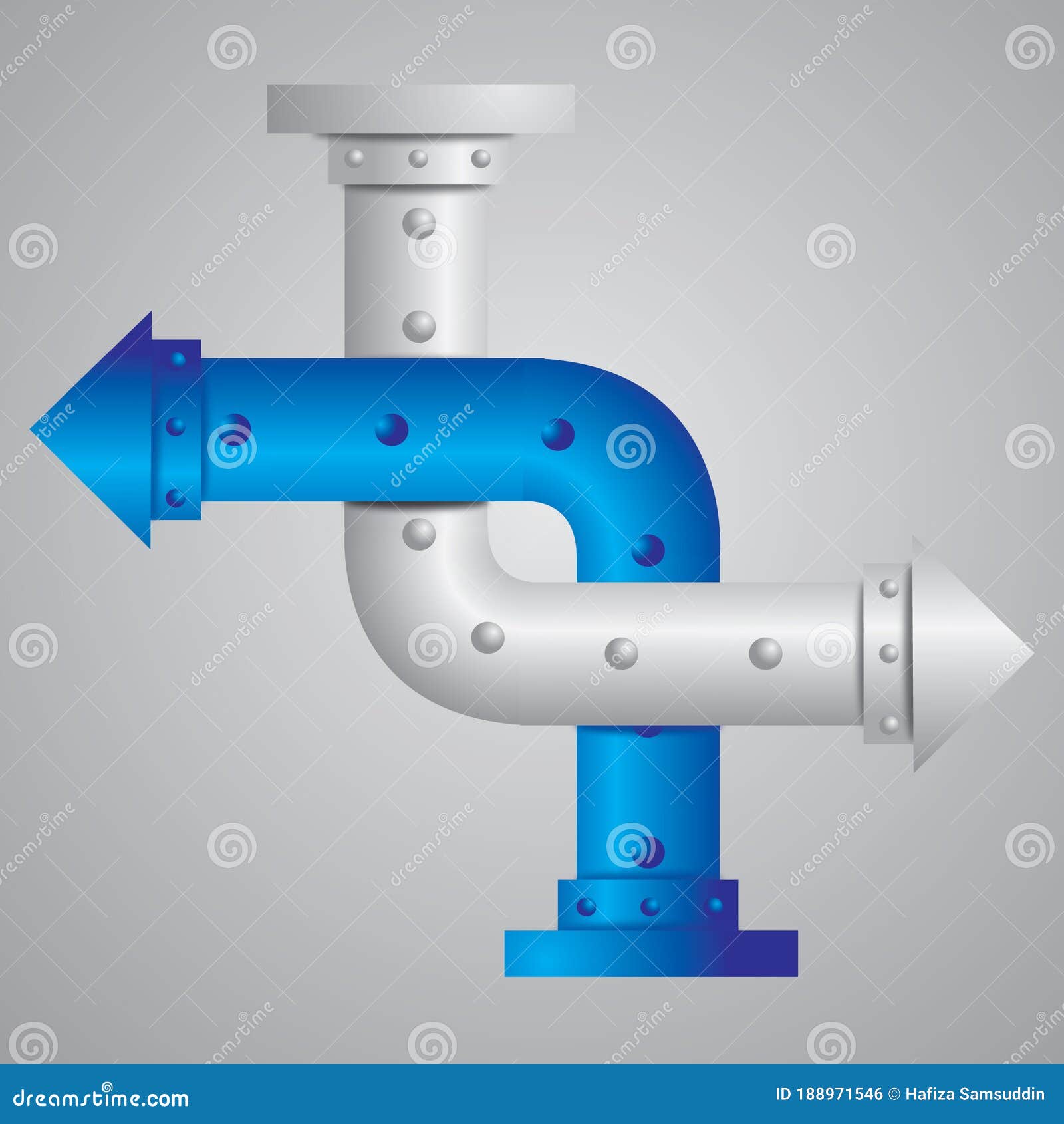 Arrow Pipes with Closed Sharp Ends. Vector Illustration Decorative ...