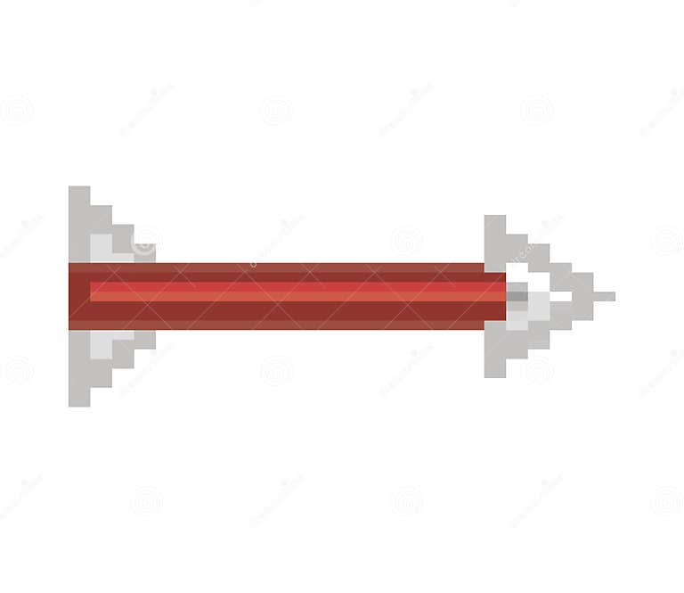 Arrow pixel art stock illustration. Illustration of 8bit - 255459955