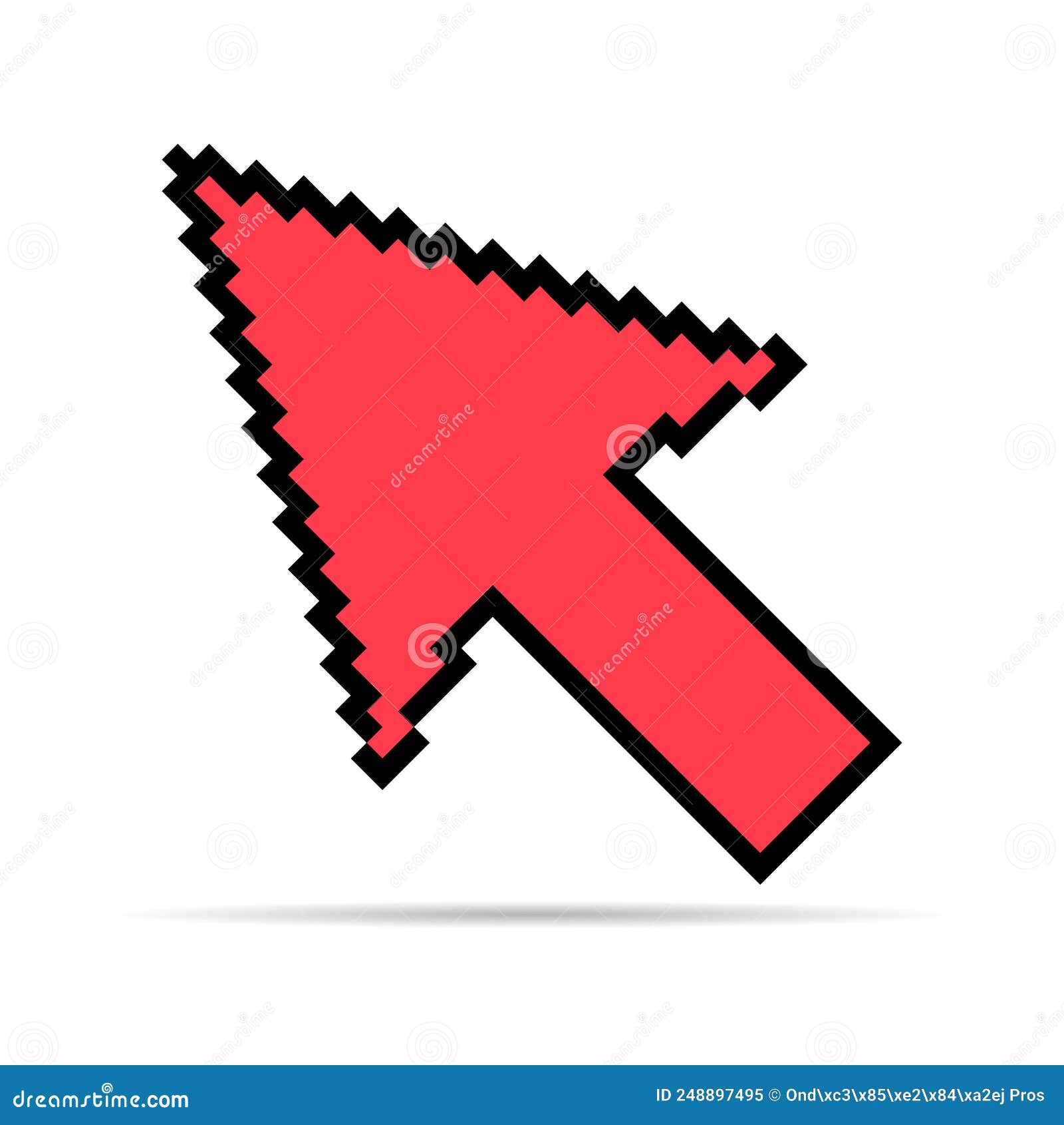 Arrow Pixel Icon Shadow, Web Cursor Click Mouse Symbol, Computer ... Arrow Pixel Icon Shadow, Web Cursor Click Mouse Symbol, Computer ...