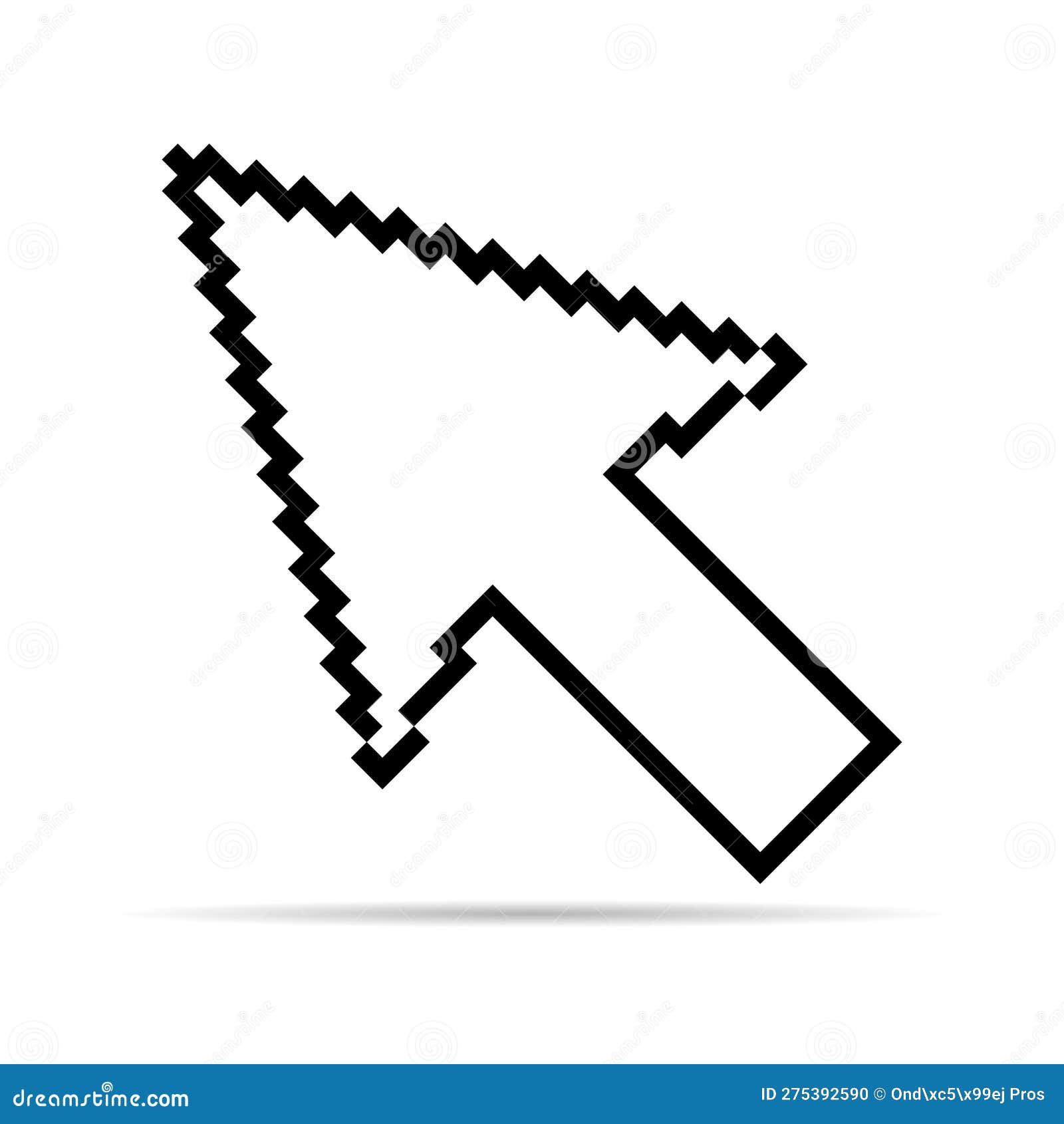 Arrow Pixel Icon Shadow, Web Cursor Click Mouse Symbol, Computer ... Arrow Pixel Icon Shadow, Web Cursor Click Mouse Symbol, Computer ...