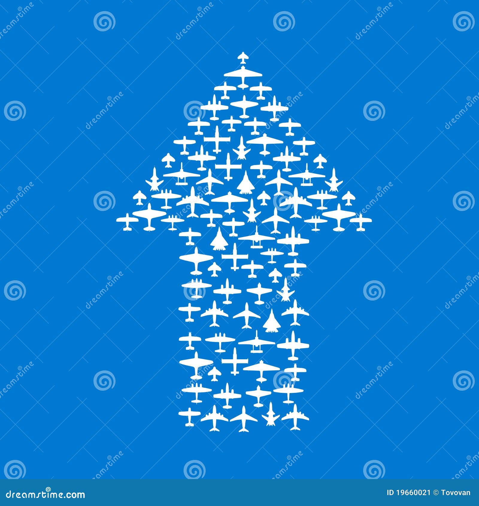 Arrow of planes stock vector. Illustration of direction - 19660021