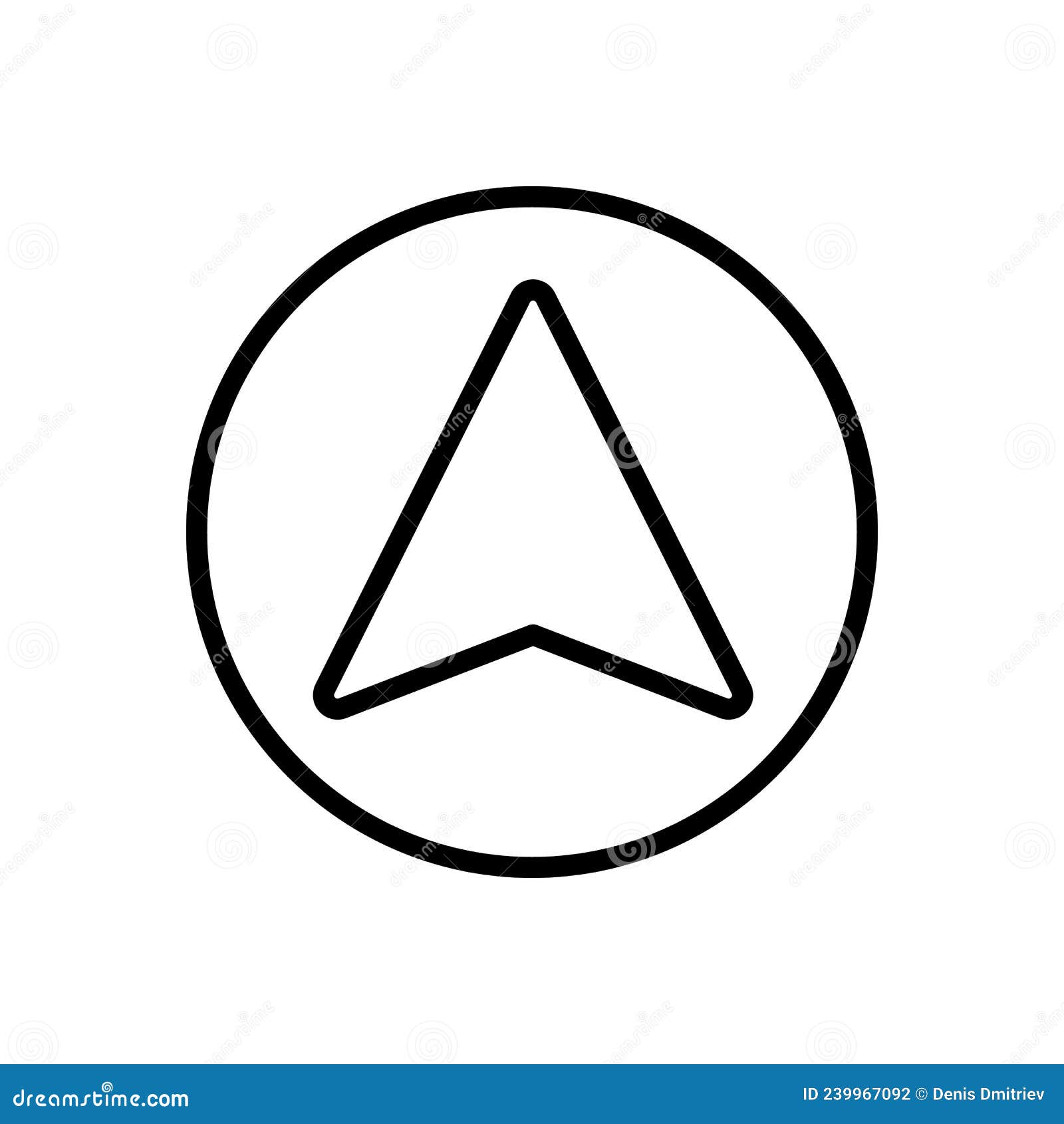 Arrow Point Navigation Line Icon. Vector Sign Cursor Position. Stock ...