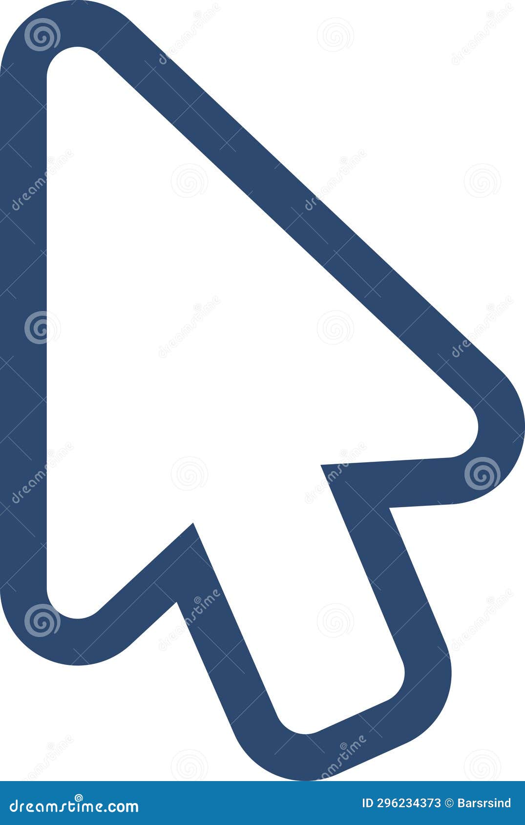 Arrow Pointer on Computer Monitor Screen Stock Illustration ...