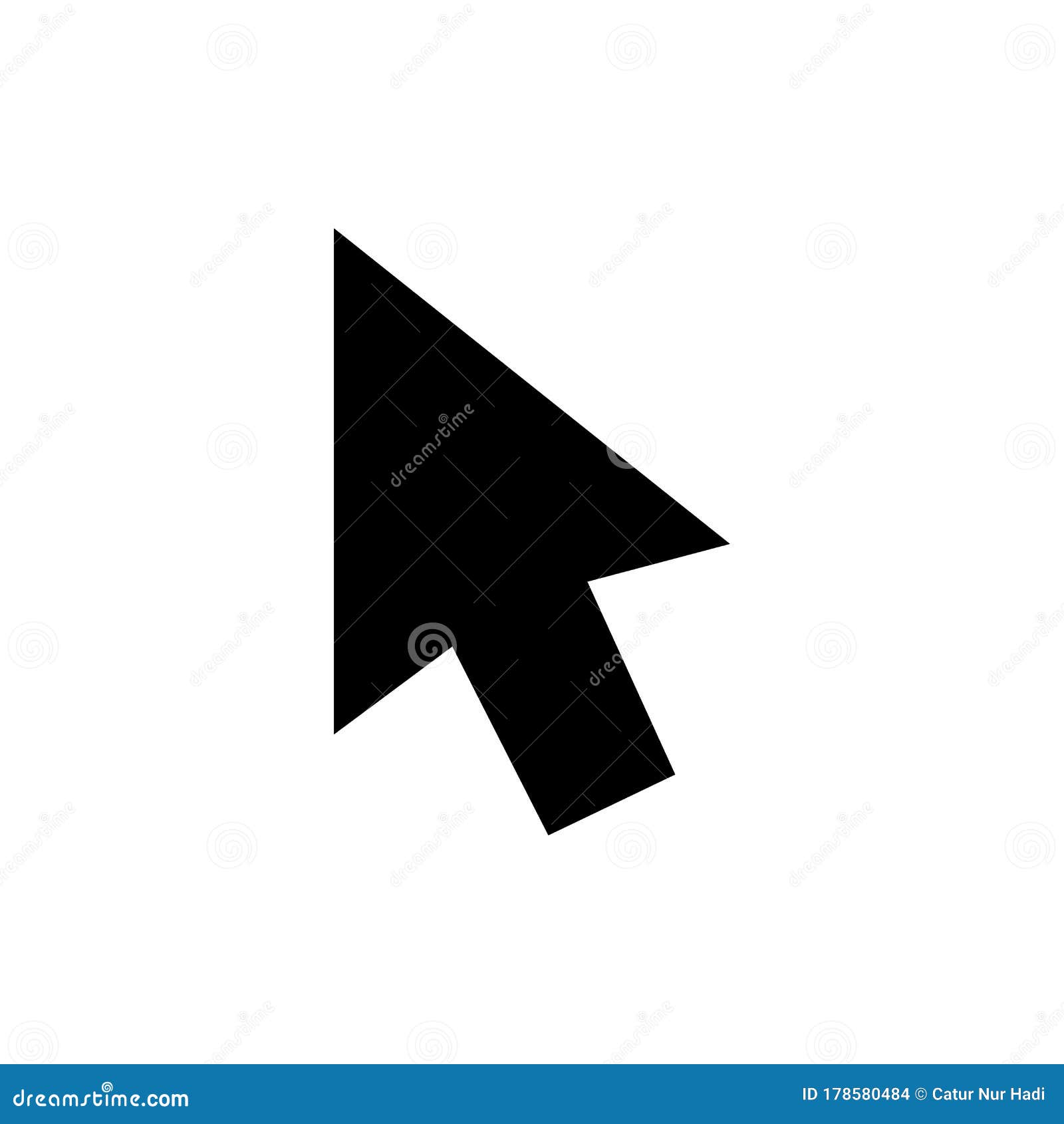 Arrow Pointer Icon Icon Flat Vector Template Design Trendy Stock Vector ...