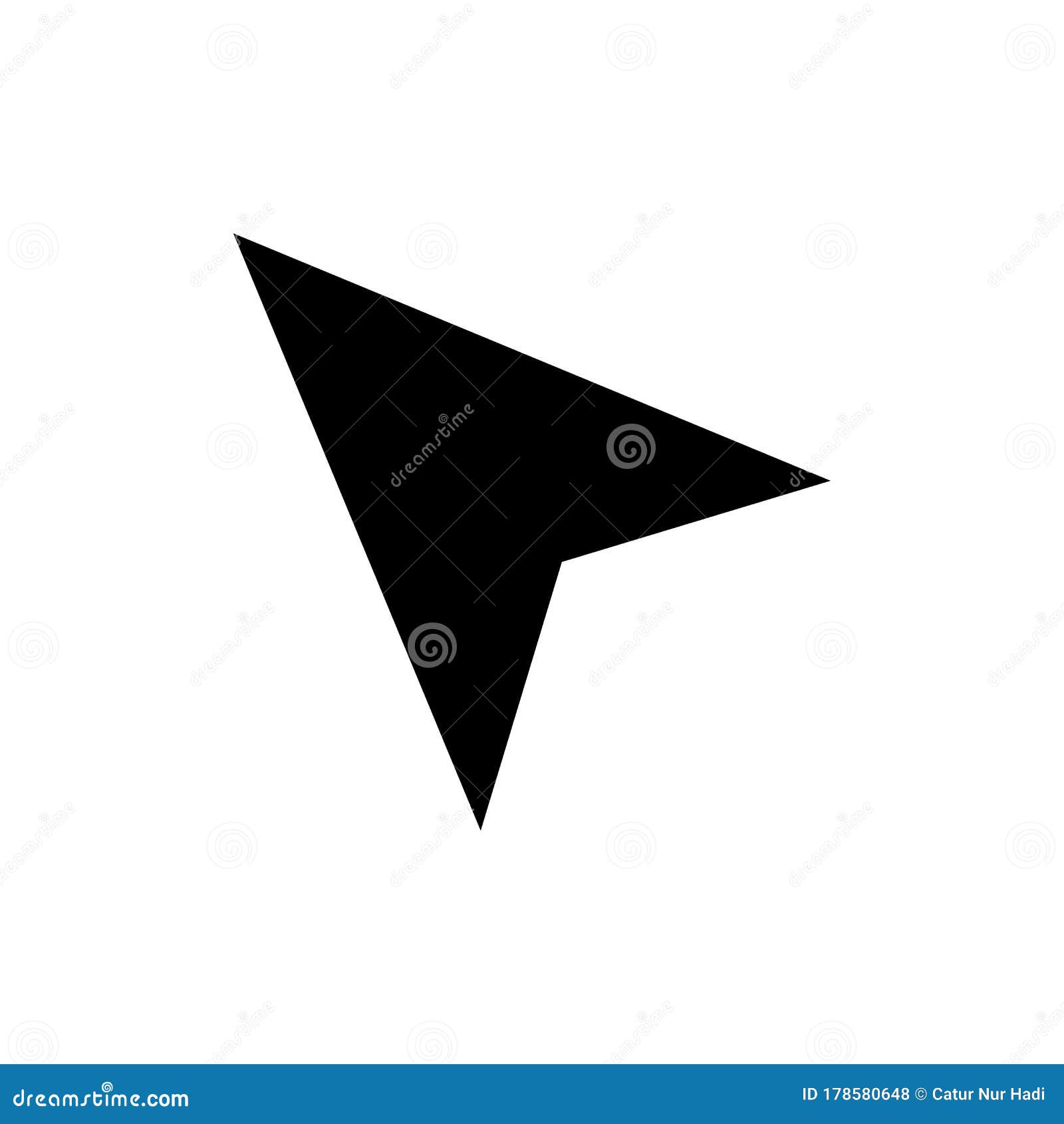 Arrow Pointer Icon Icon Flat Vector Template Design Trendy Stock Vector ...