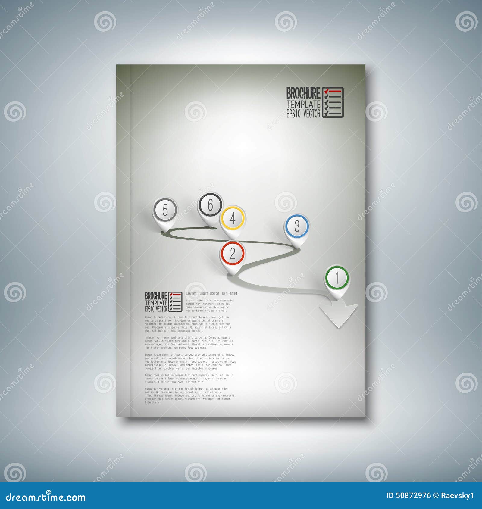 Arrow with Pointer Marks. Brochure, Flyer or Stock Vector ...