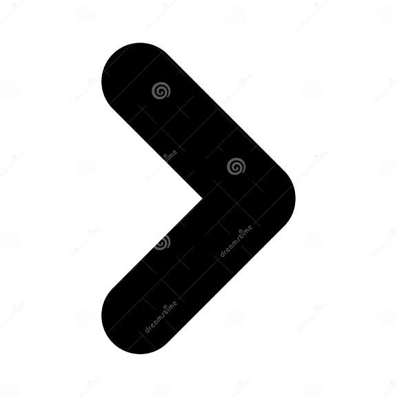 Arrow Pointer with Rounded Edges. Black Arrow Icon. Vector Illustration ...