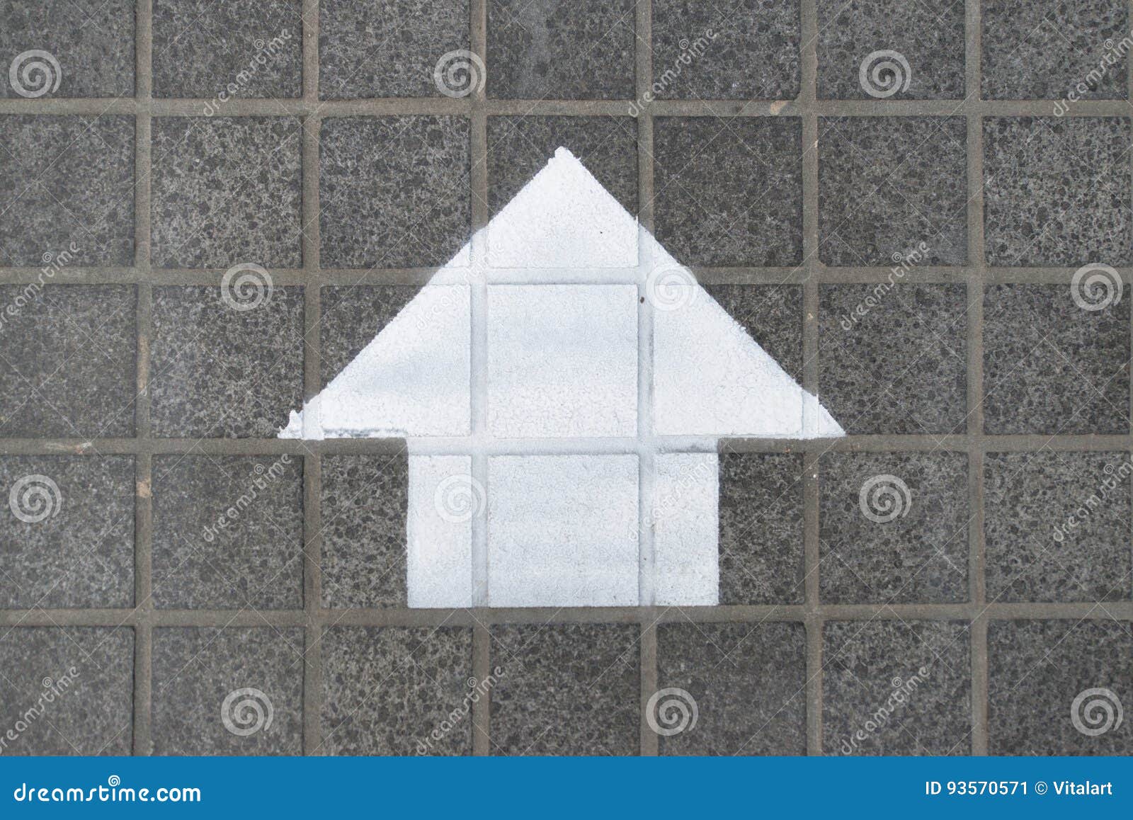 The Arrow is a Pointer To the Tile Stock Image - Image of paved, show ...