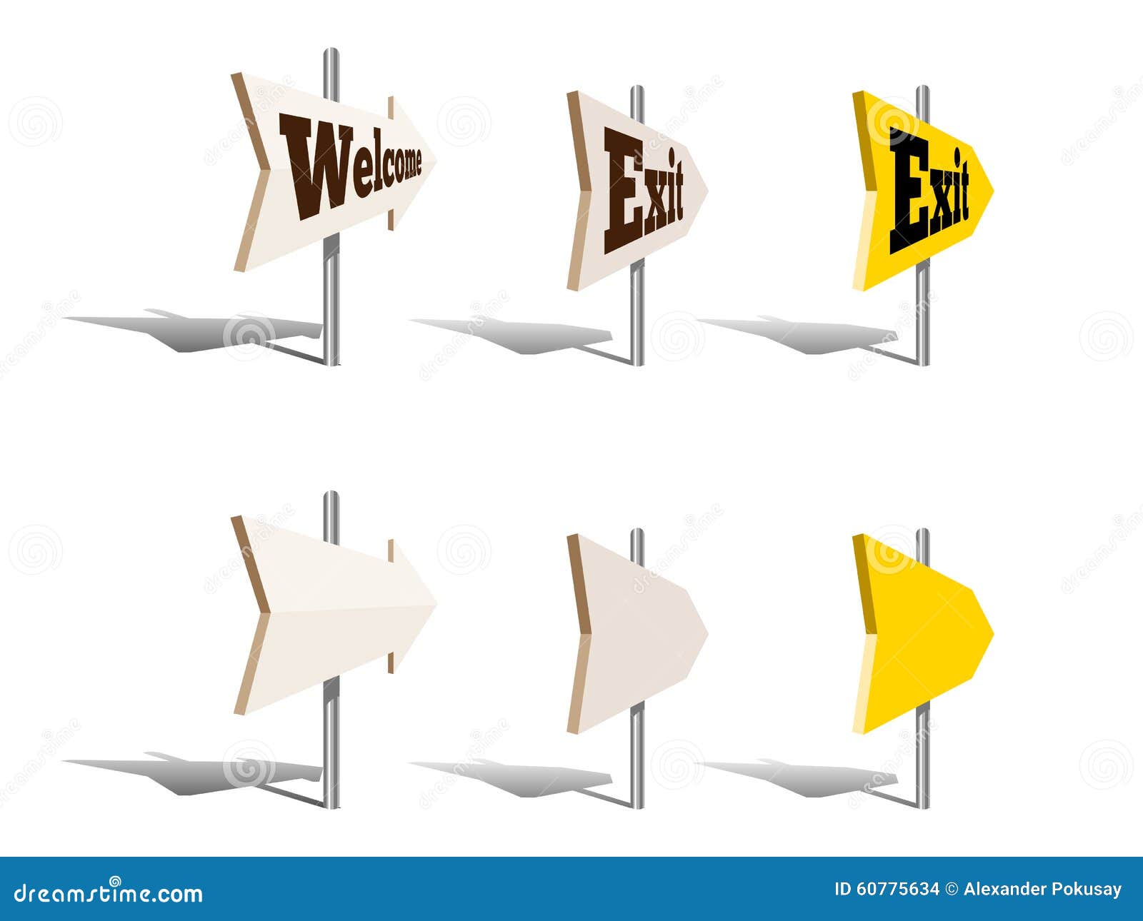 Arrow Pointers Vector Illustration Stock Vector - Illustration of left ...