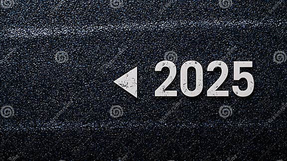 Arrow Pointing Backwards To the Year 2025 Stock Illustration ...
