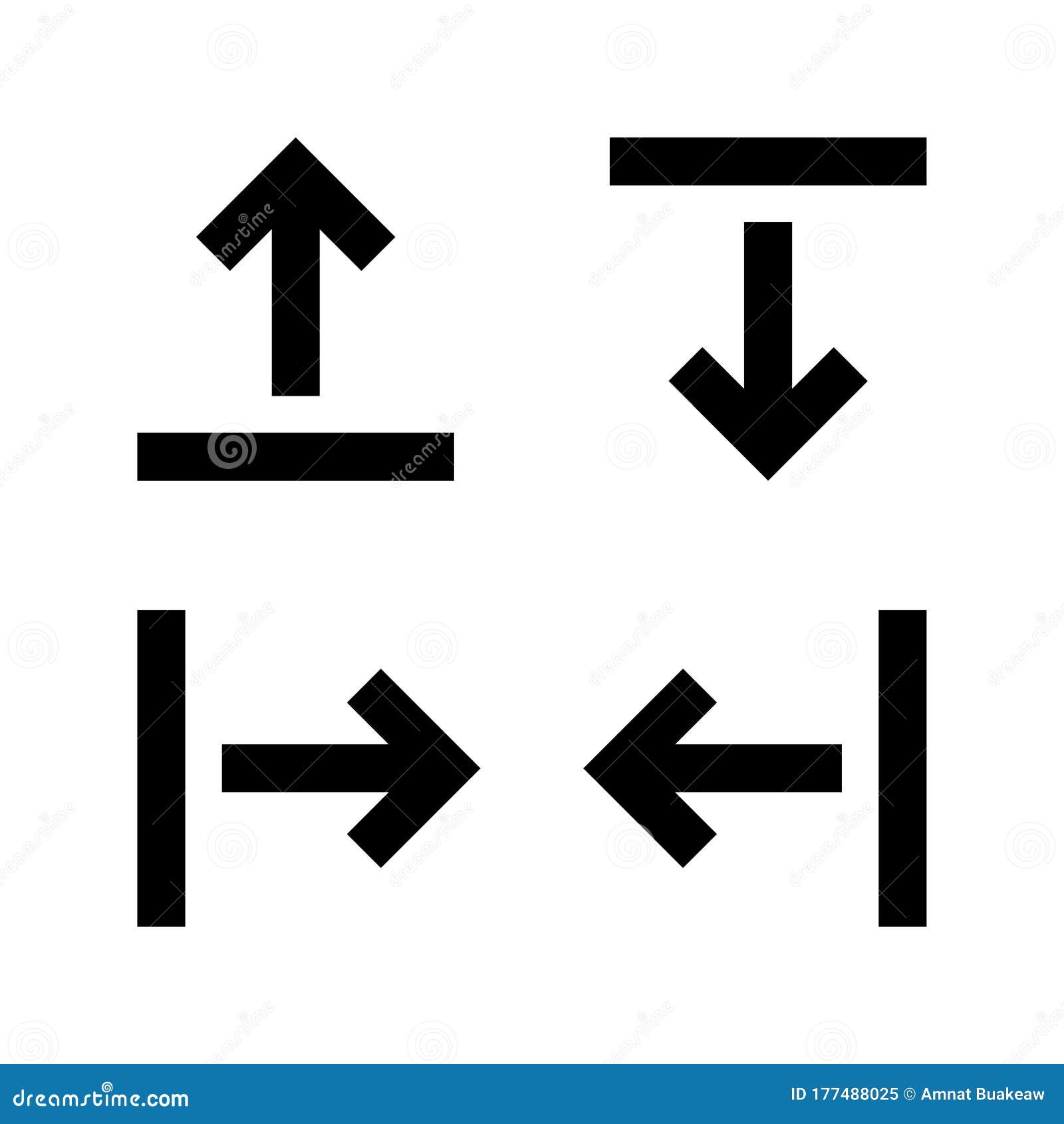 Arrow Pointing Direction Button Isolated on White, Simple Arrow for ...