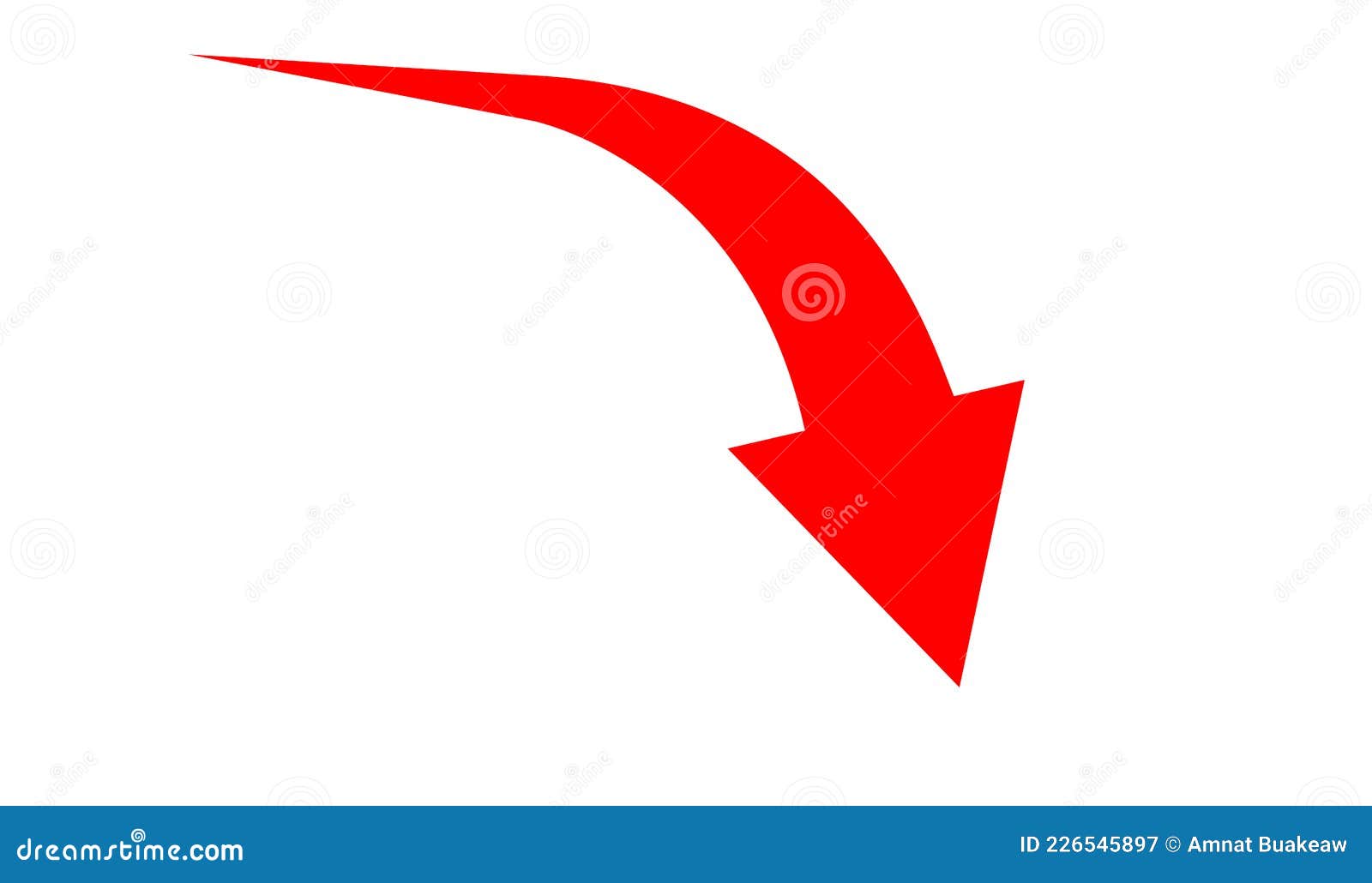 Arrow Pointing Down for Business Graph Symbol, Simple Red Arrow ...
