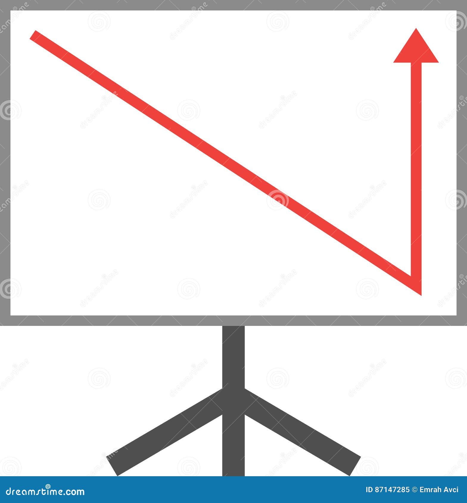 Arrow Pointing Down and Up on Board Stock Vector - Illustration of ...