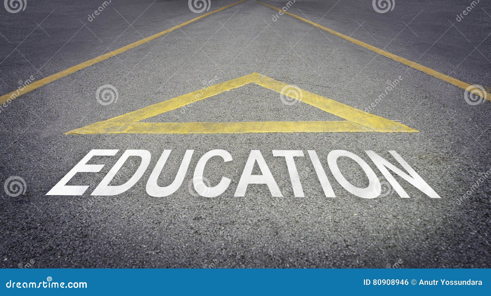 Arrow Pointing Forward for Better Future with Education. Stock Photo ...