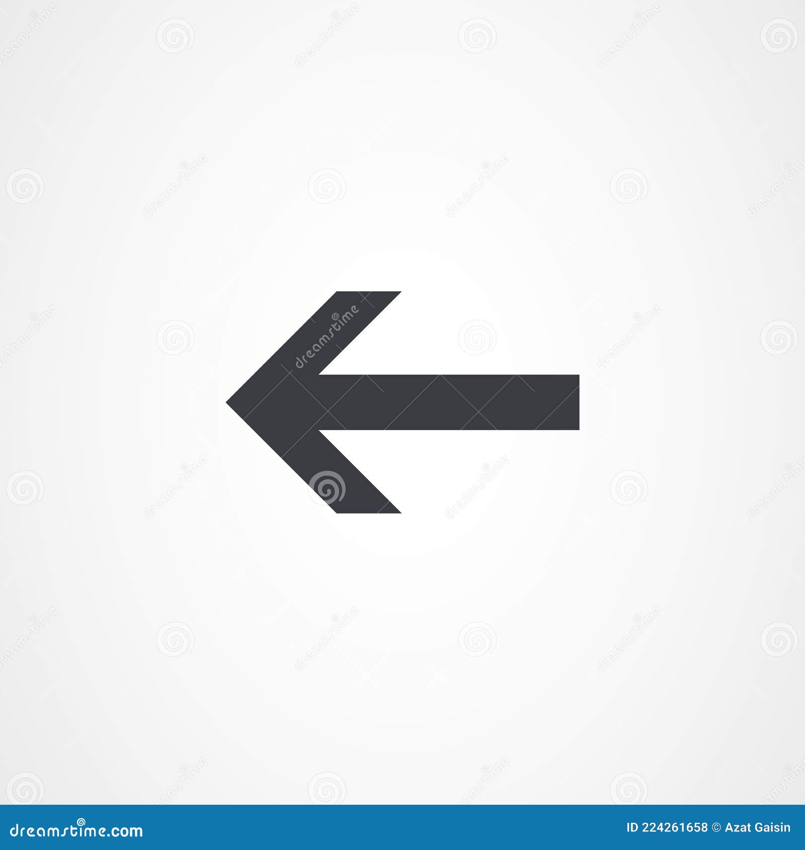 Arrow Pointing Left, Arrow Icon Stock Illustration - Illustration of ...