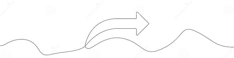 Arrow Pointing Right, Icon Line Continuous Drawing Vector. One Line ... Arrow Pointing Right, Icon Line Continuous Drawing Vector. One Line ...