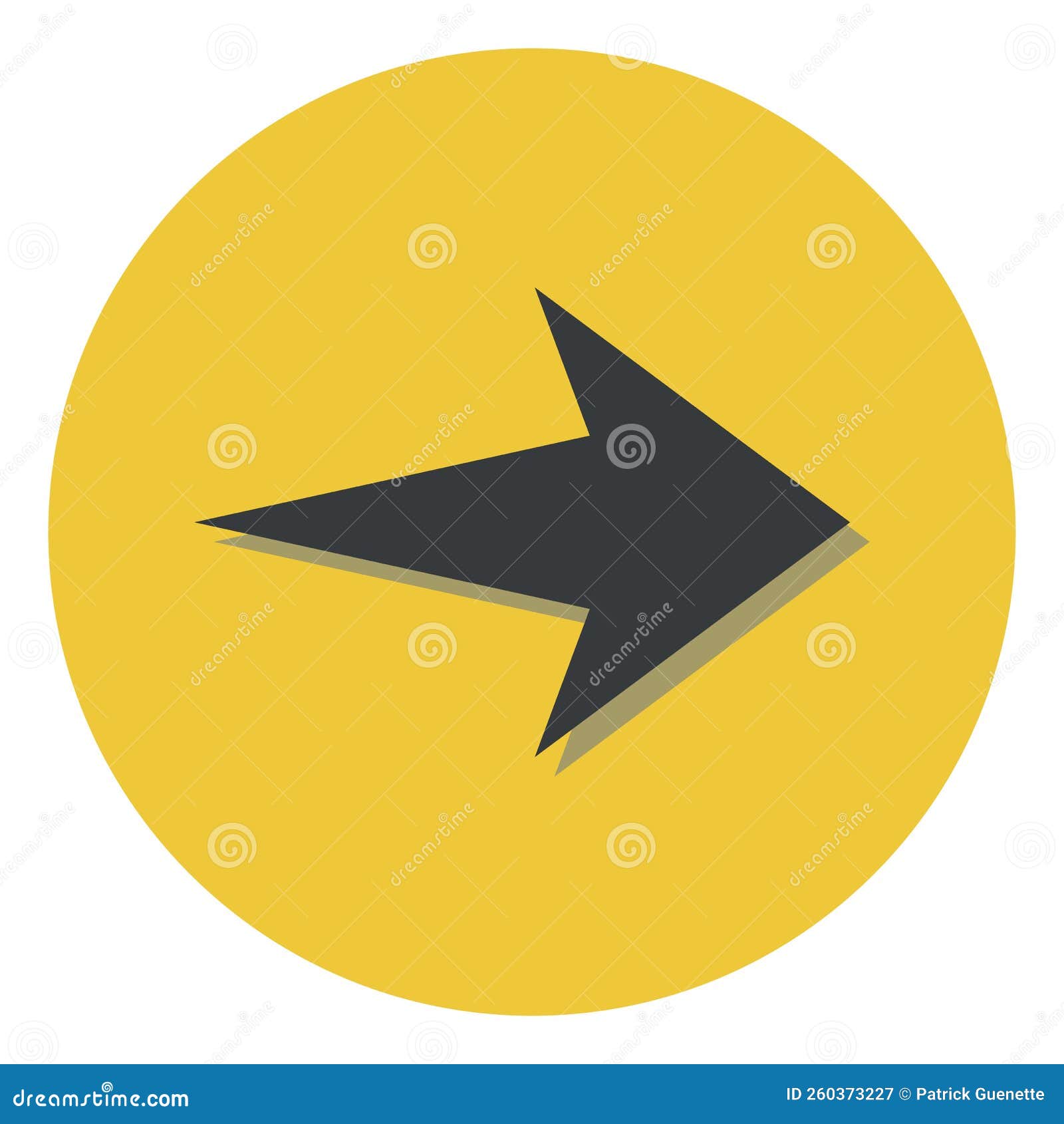 Arrow pointing right, icon stock vector. Illustration of graphic ...