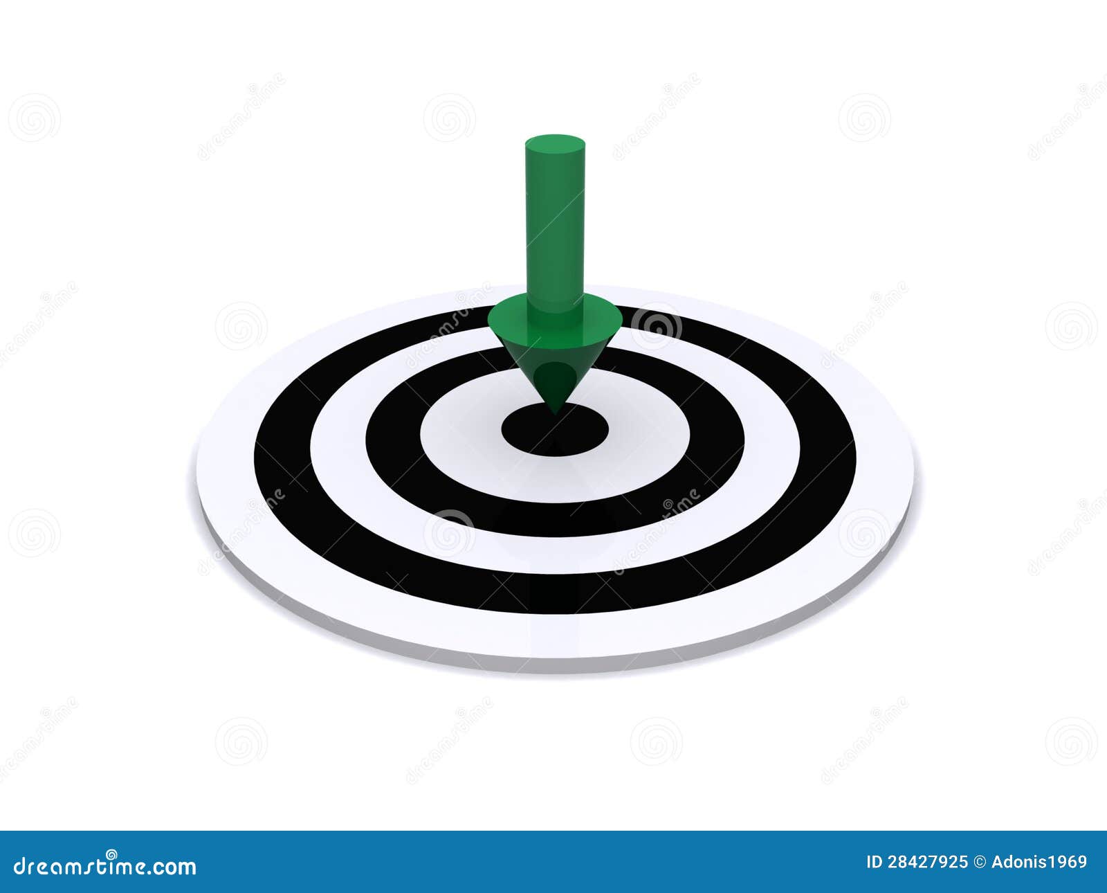Arrow pointing at target stock illustration. Illustration of middle ...