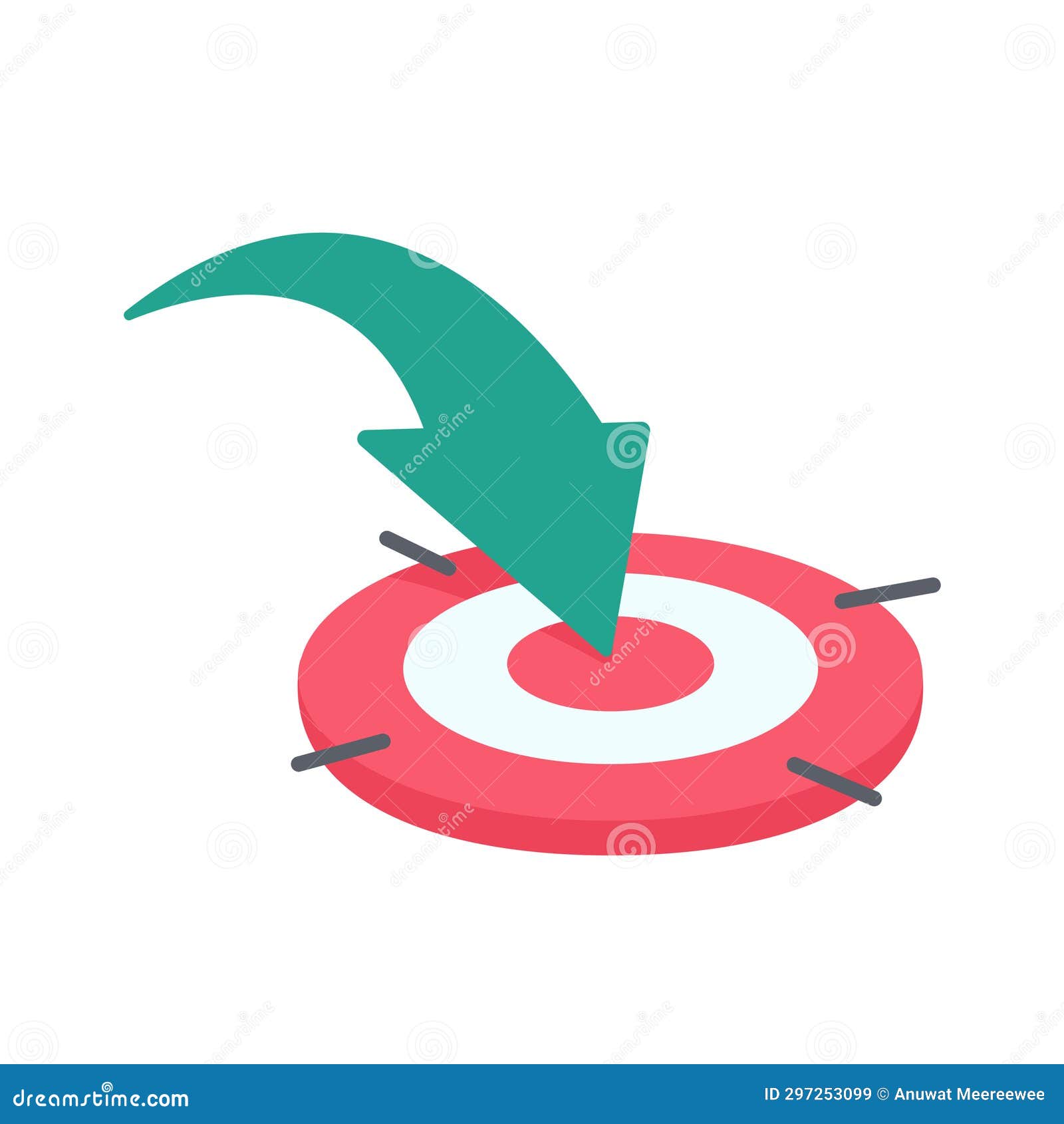 Arrow Pointing Towards the Target the Concept of Striving for Success ...
