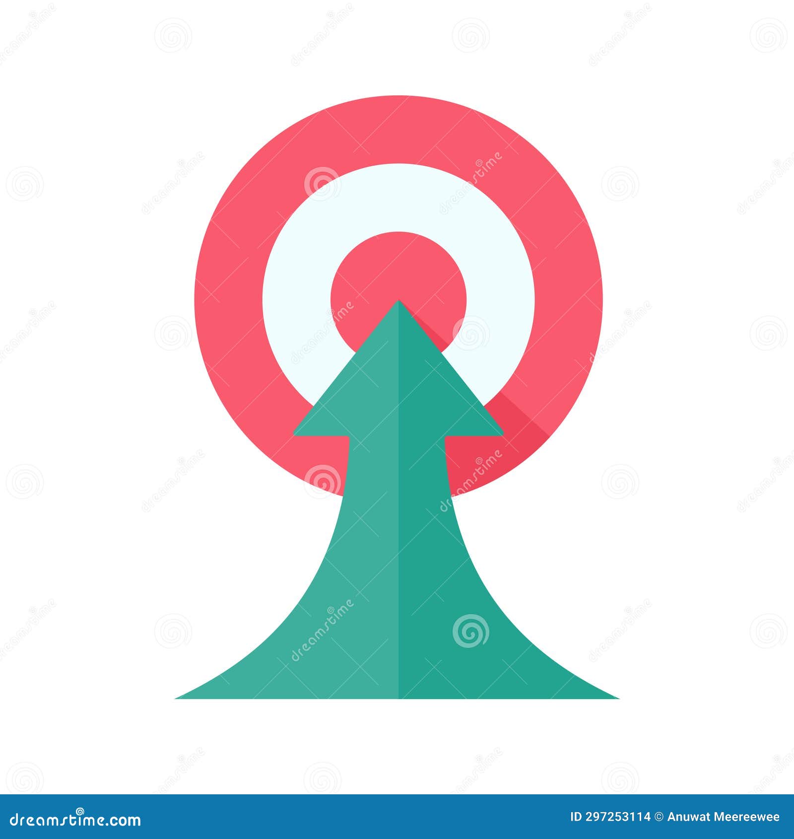 Arrow Pointing Towards the Target the Concept of Striving for Success ...