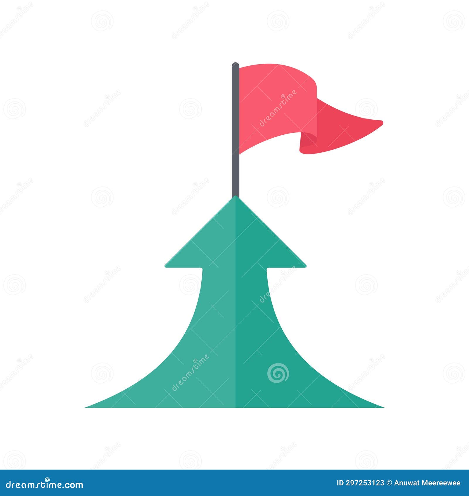 Arrow Pointing Towards the Target the Concept of Striving for Success ...