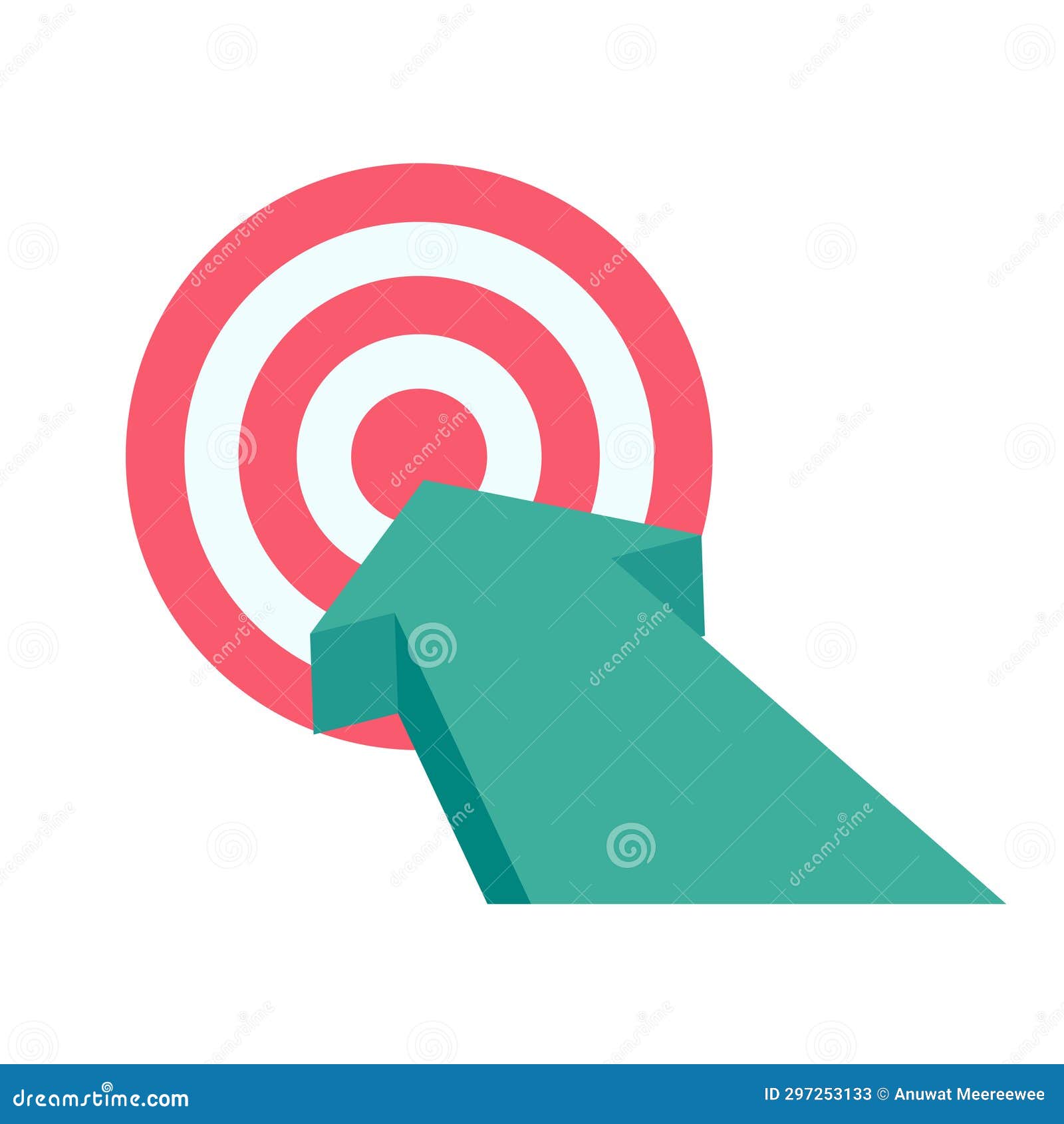 Arrow Pointing Towards the Target the Concept of Striving for Success ...