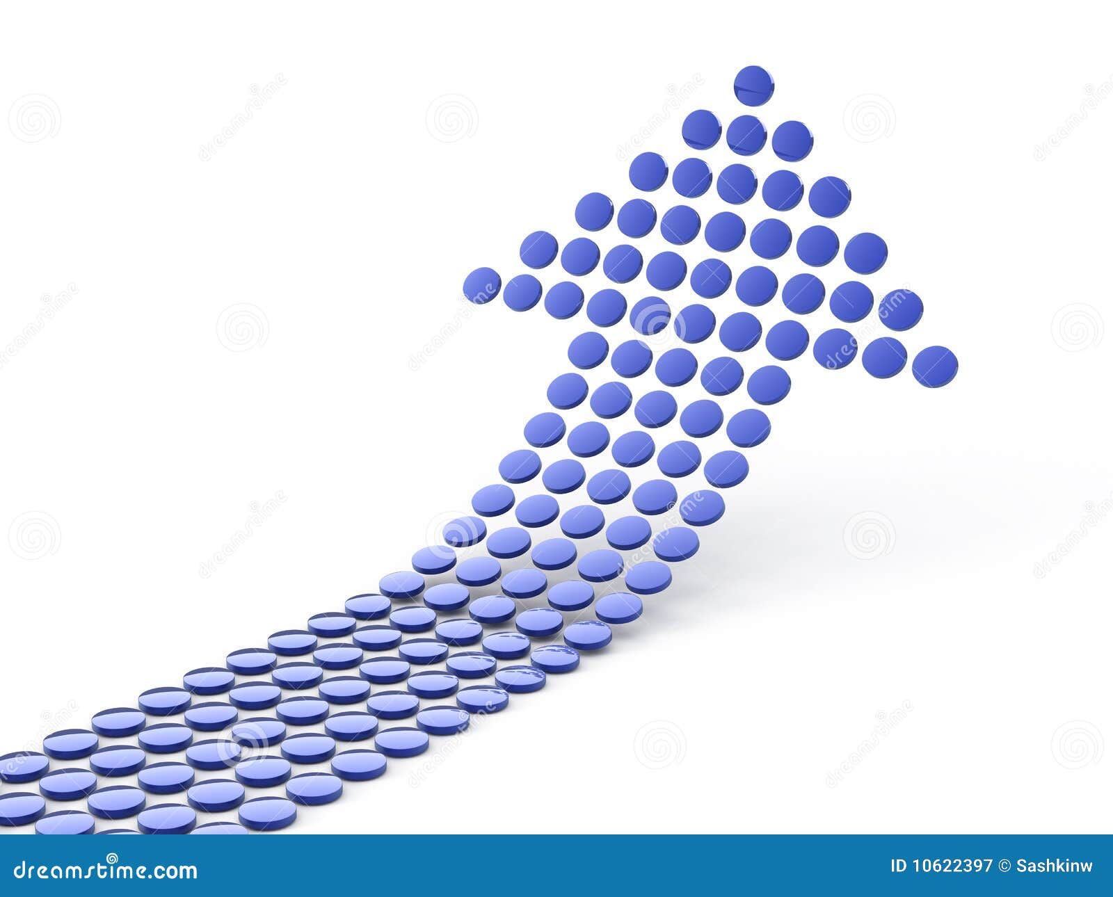 Arrow pointing up stock illustration. Illustration of digital - 10622397