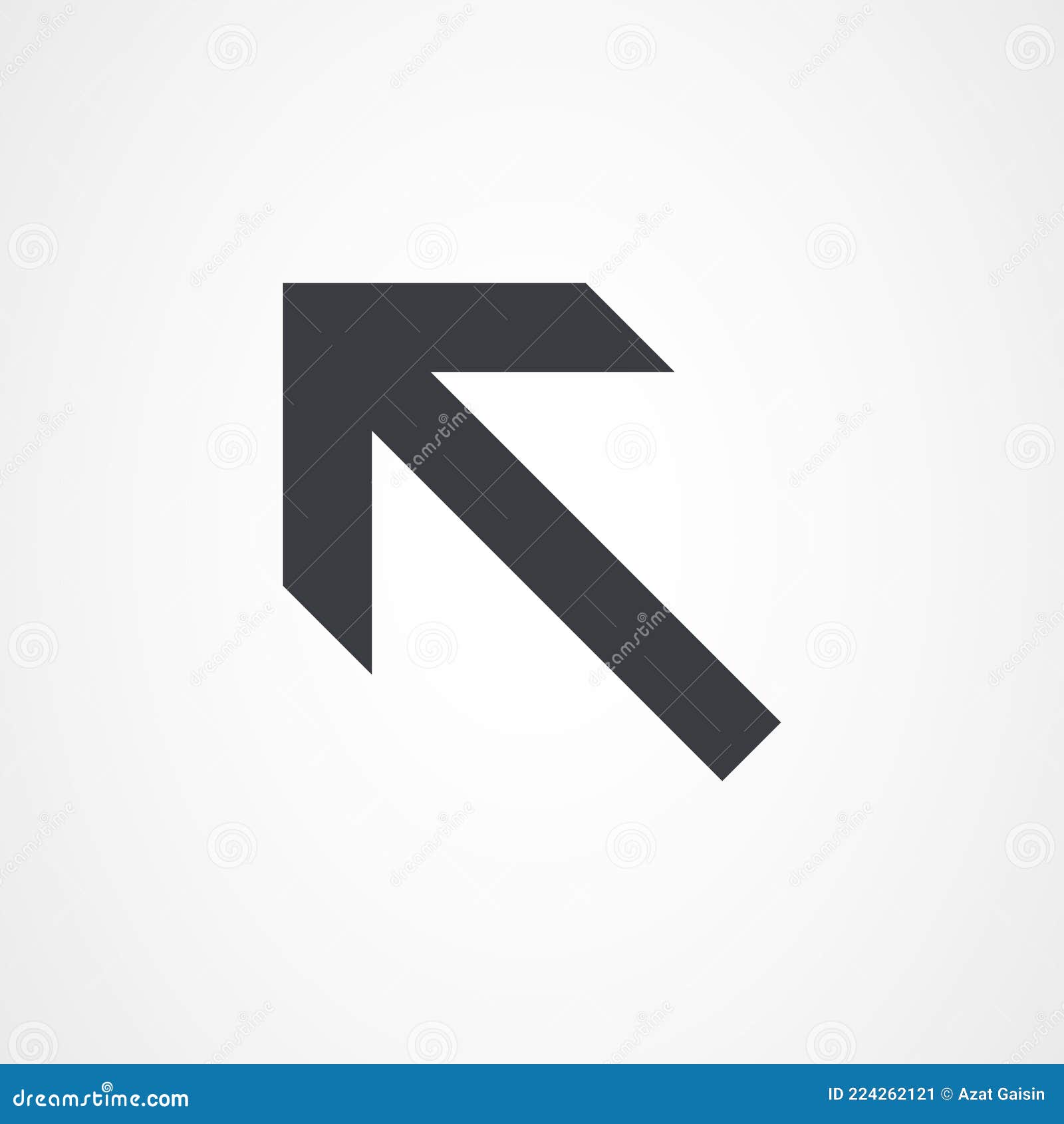 Arrow Pointing Upper Left, Arrow Icon Stock Illustration - Illustration ...