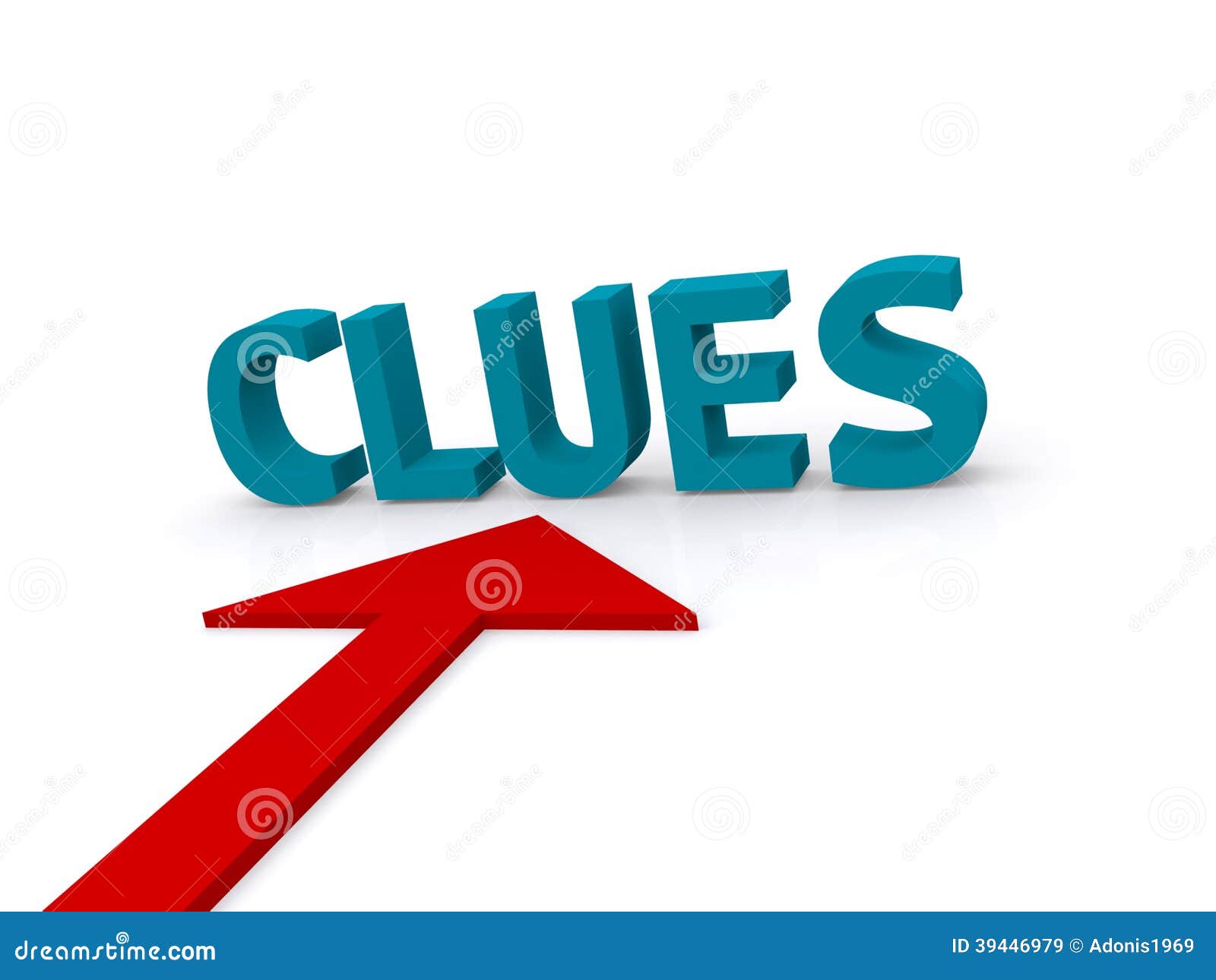 Arrow Pointing at Word Clues Stock Illustration - Illustration of ...