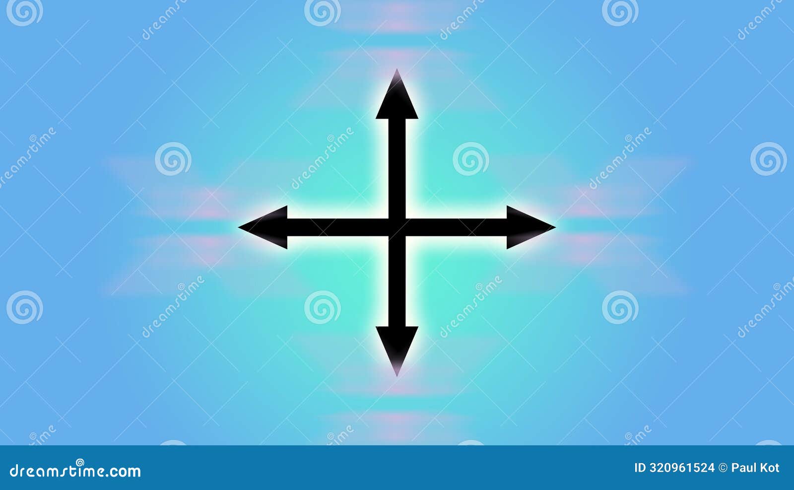 The Arrow Points in Different Directions Stock Illustration ...