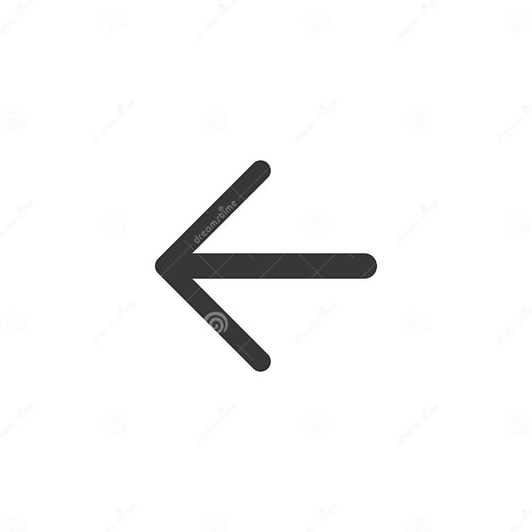 Arrow Points To the Left. Back Arrow Icon. Direction Indicator Pointer ...