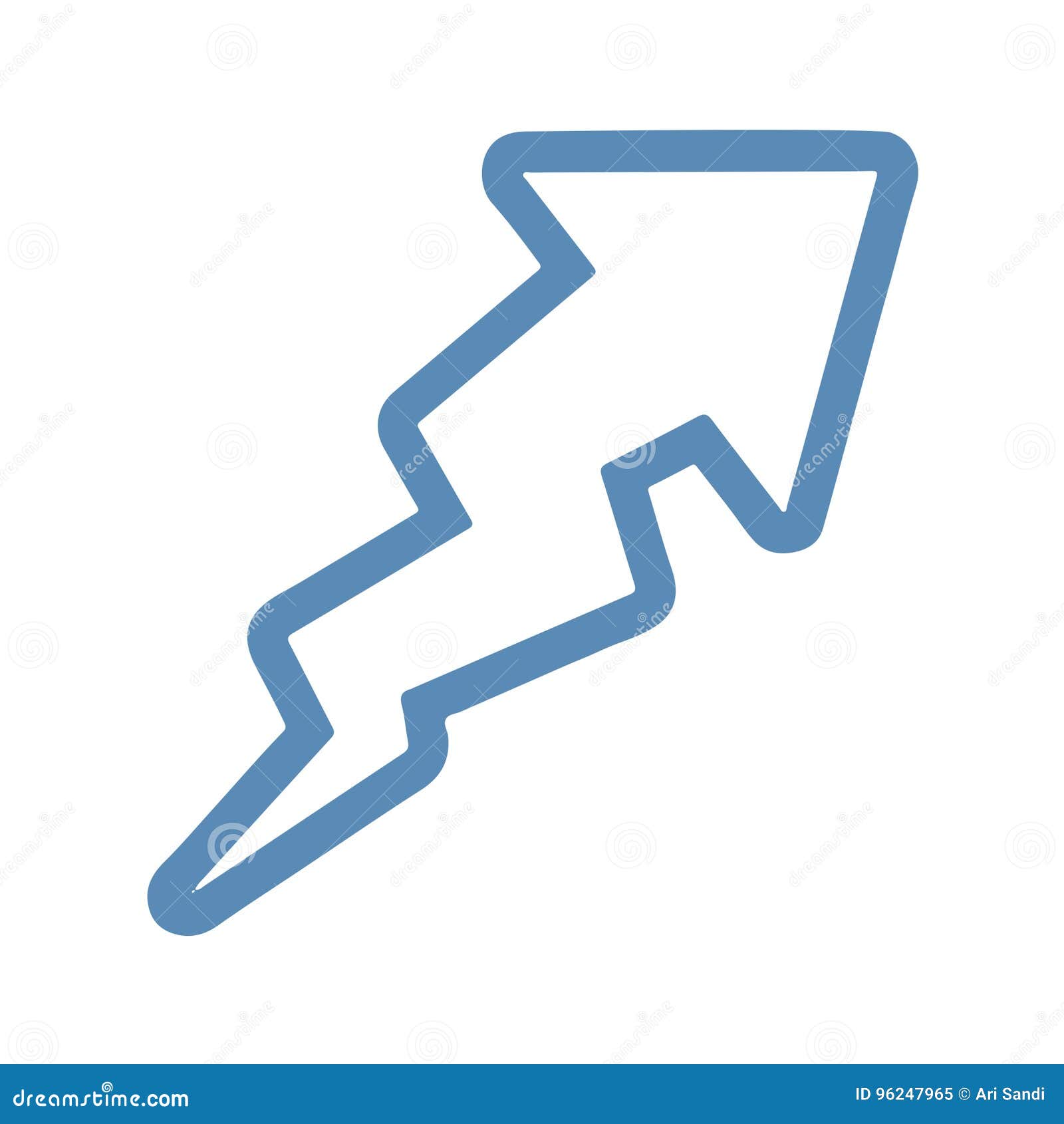 Arrow progress Line Icon stock vector. Illustration of symbol - 96247965