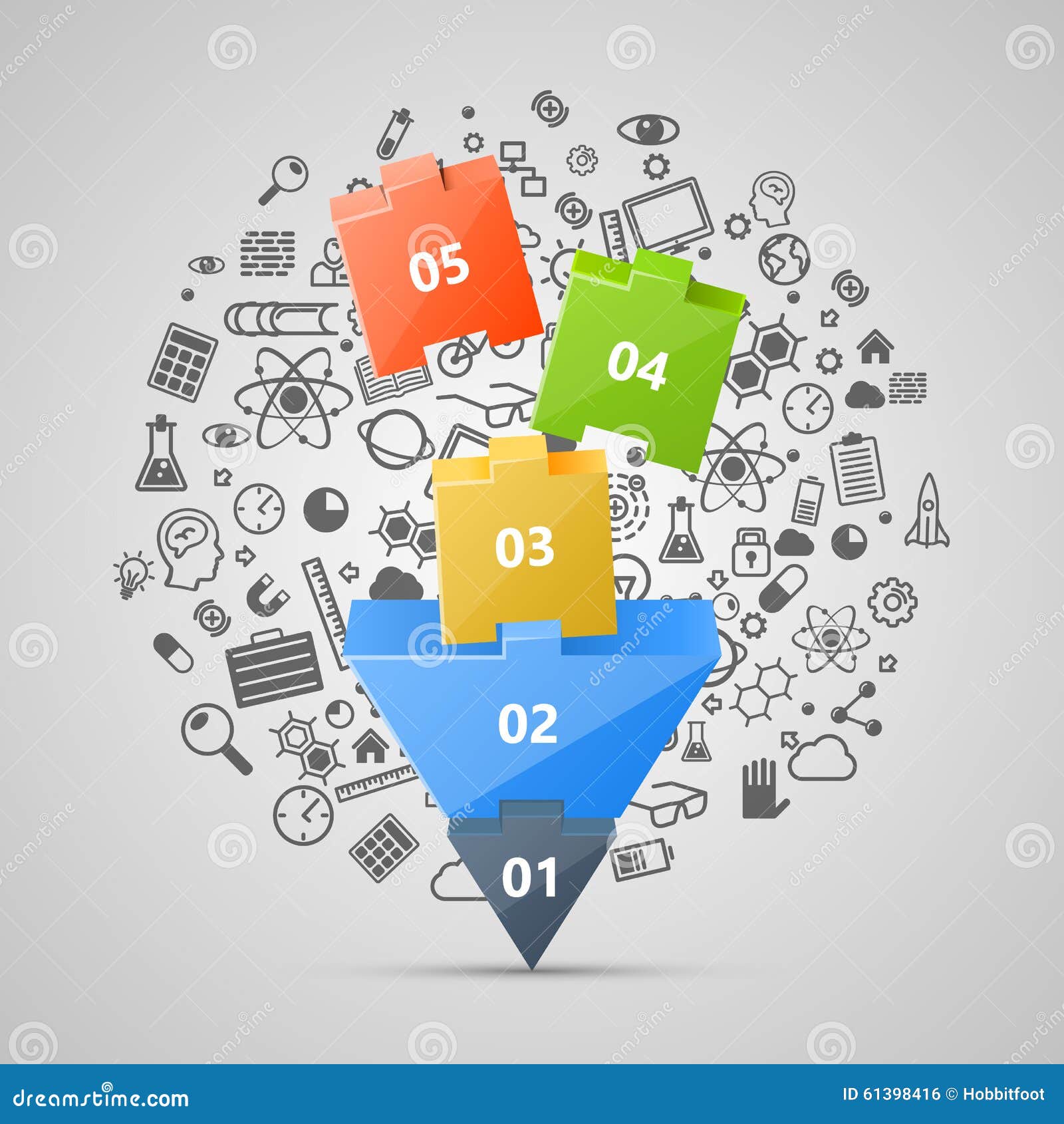 Arrow puzzle, icon set stock vector. Illustration of doodle - 61398416